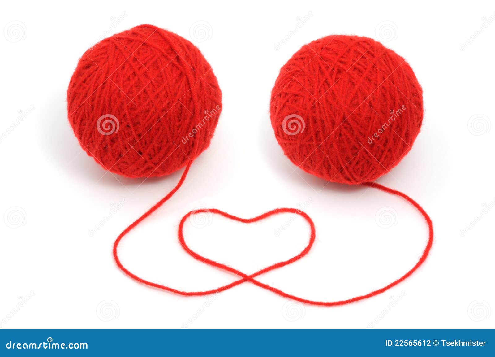 Red yarn with heart symbol stock photo. Image of romance - 22565612