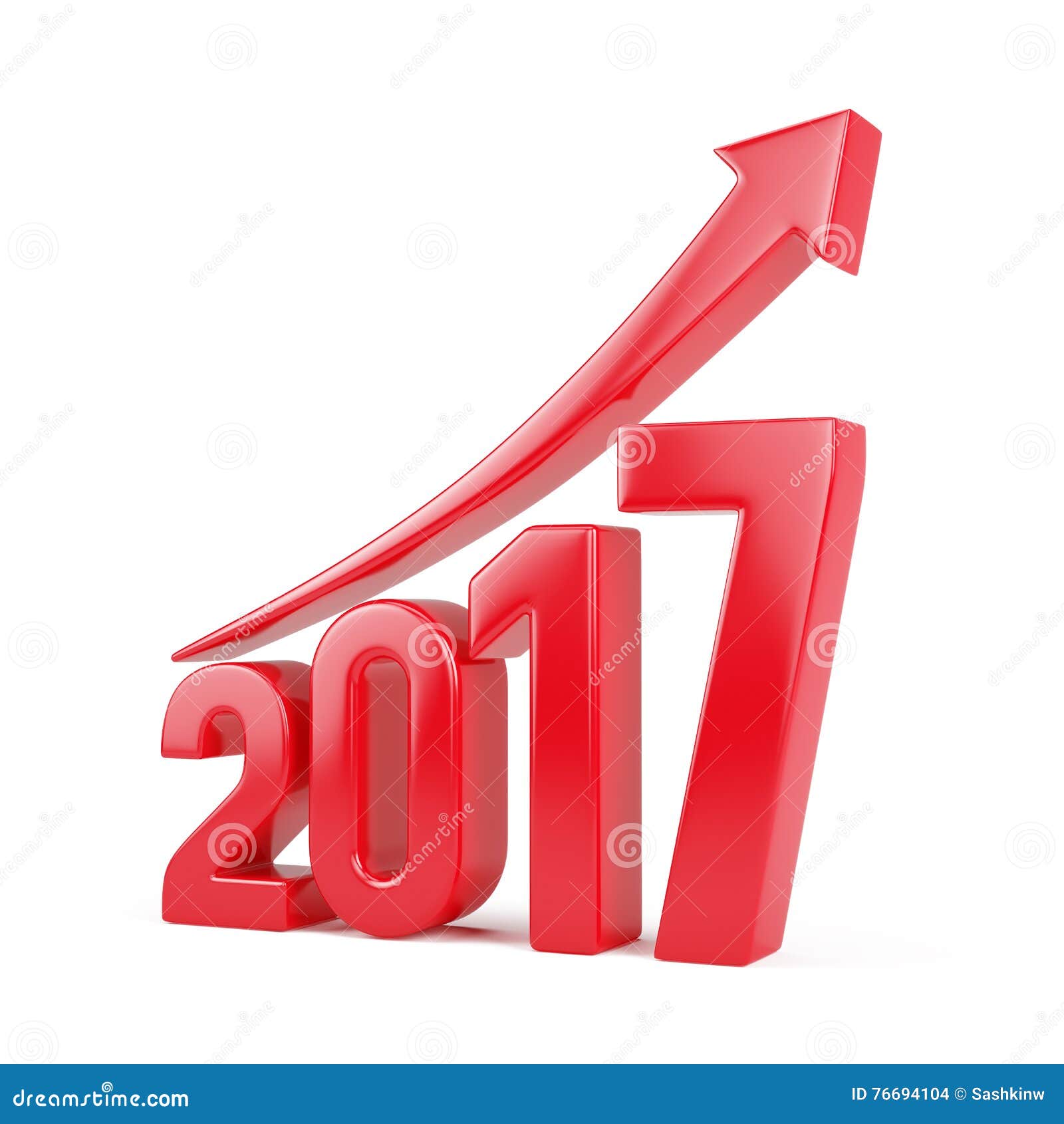 Red 2017 Year with Arrow Up - Growth Concept Stock Illustration ...