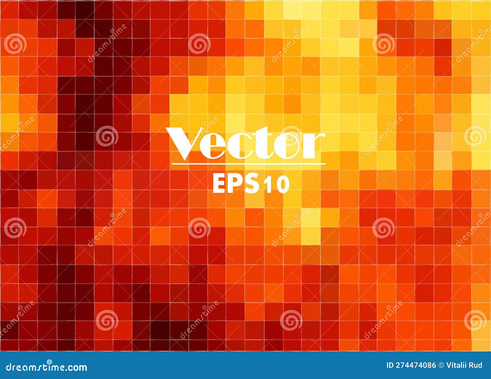 Red and Yellow Abstract Square Mosaic Tile Background Stock ...