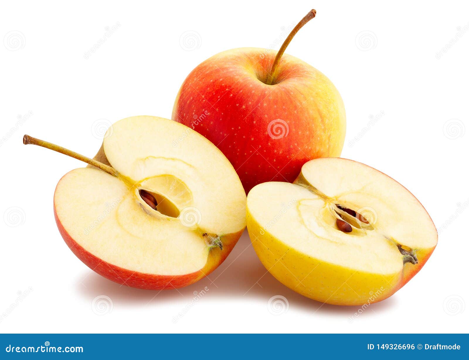 Red yellow apple stock photo. Image of stem, healthy - 149326696