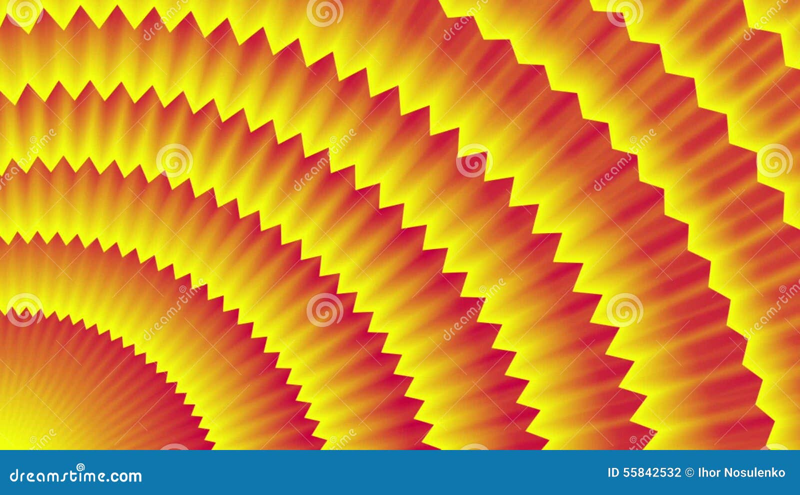 Red-yellow Background. Radial Movement of Jagged Lines Stock Footage ...