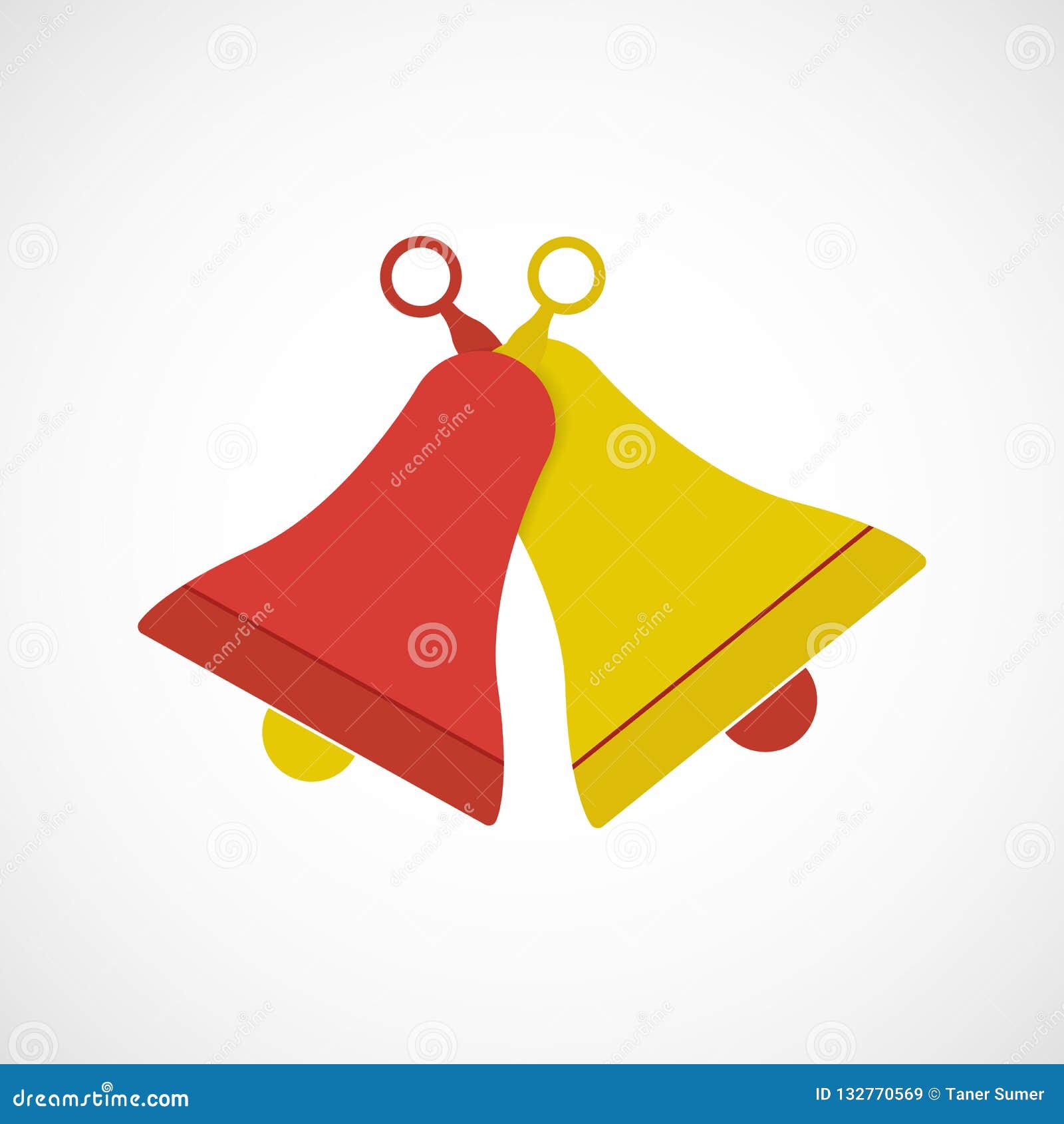 Red and Yellow Bells, Vector Stock Vector - Illustration of glyphs ...