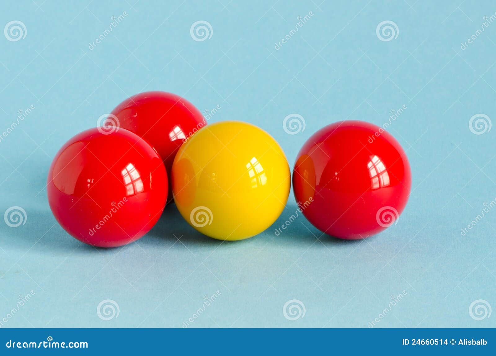 Red and Yellow Billiards Ball Stock Photo - Image of entertainment ...