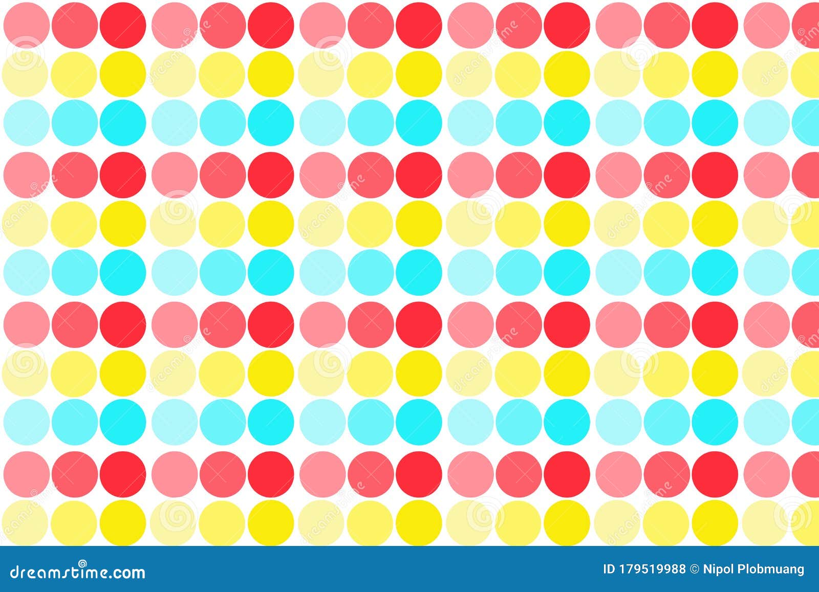 Red, Yellow And Blue Dot On White Background. Stock Illustration ...