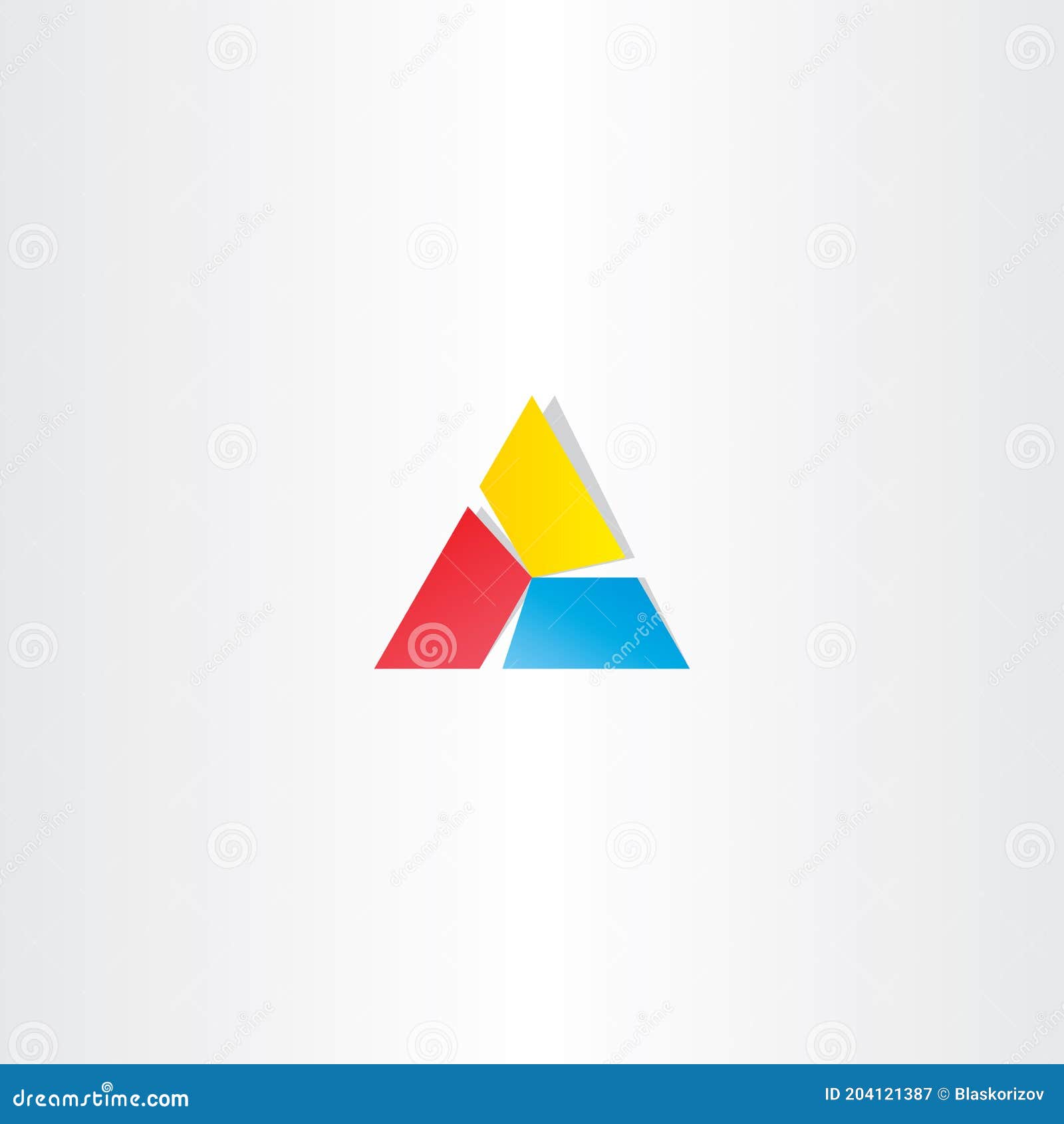 Red Yellow Blue Triangle Business Logo Stock Vector - Illustration of ...