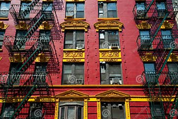 Red and Yellow Brick Apartment Stock Photo - Image of detail, city: 9261286