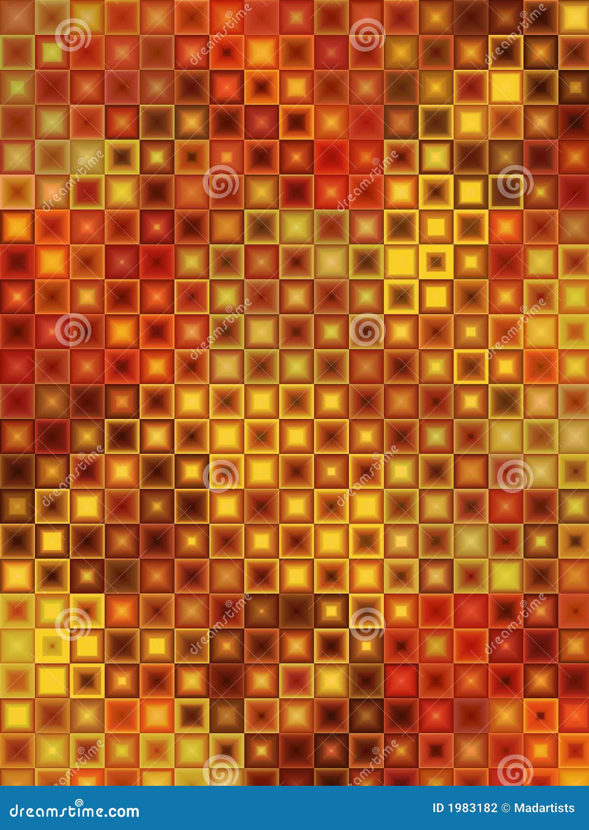 Red Yellow Brown Mosaic Tiles Stock Photo - Image of pattern, blocks ...