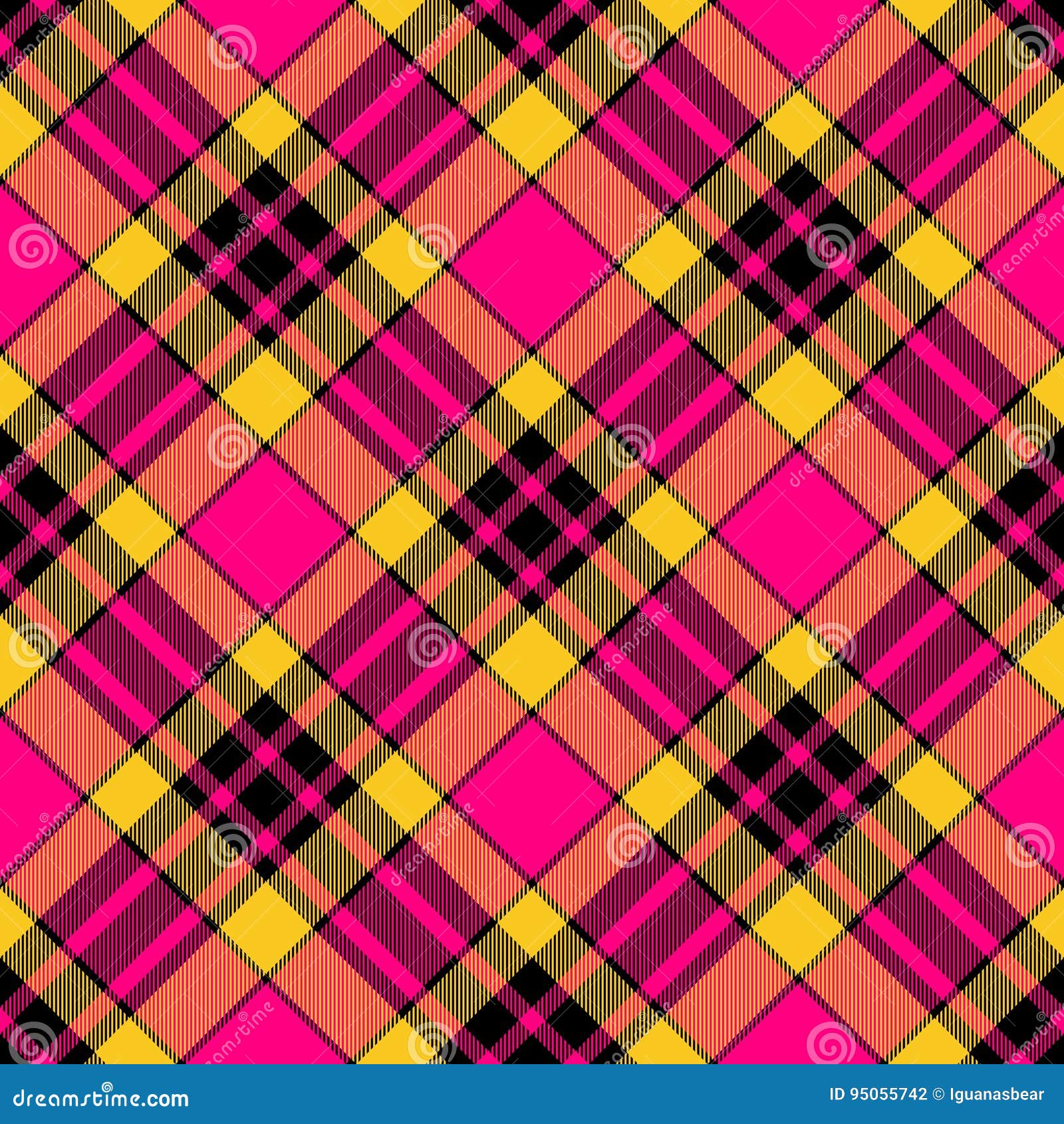 Red Yellow Brown Pattern Diagonally Oriented Seamless Tile Stock ...