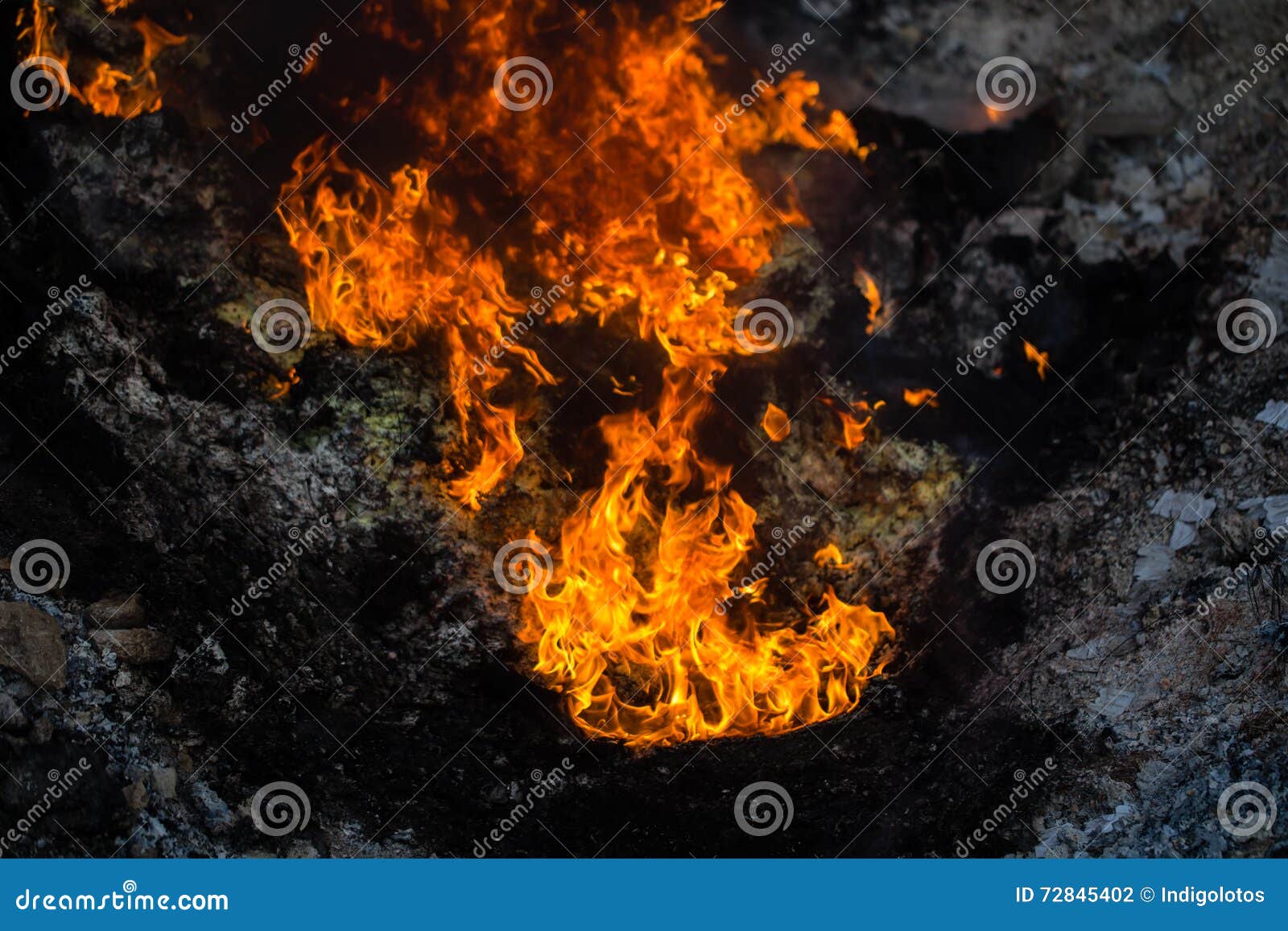 Red and Yellow Burning Flames. Stock Photo - Image of power, abstract ...