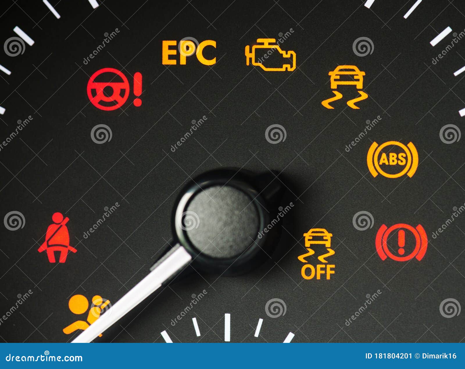 Red and Yellow Car Error Signs Stock Image - Image of closeup ...