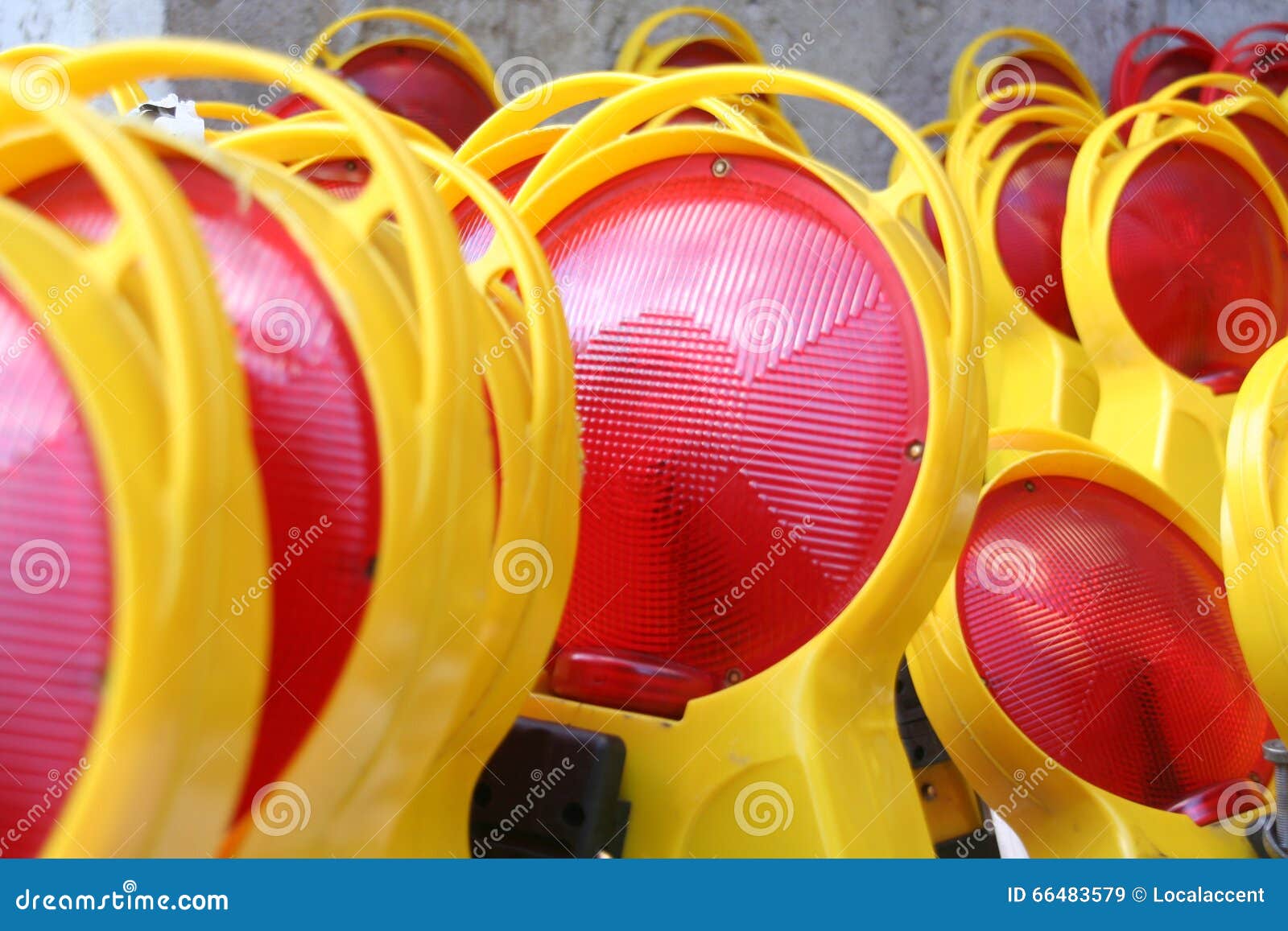 Red and Yellow Caution Signs, Germany. Stock Image - Image of yellow ...