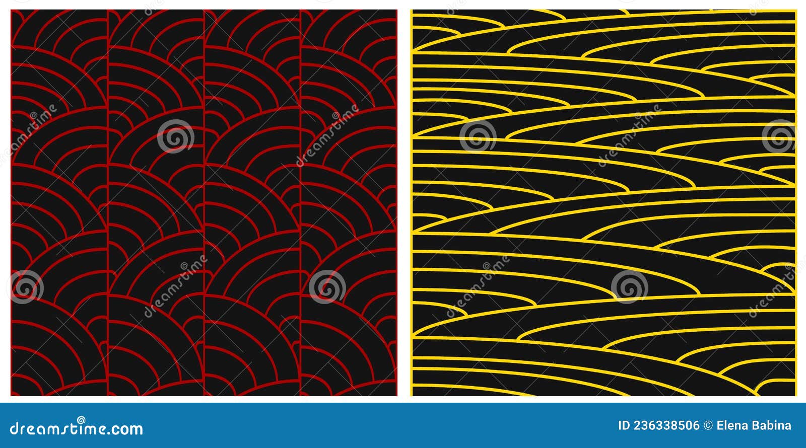 Red and Yellow Curved Lines Stock Illustration - Illustration of ...
