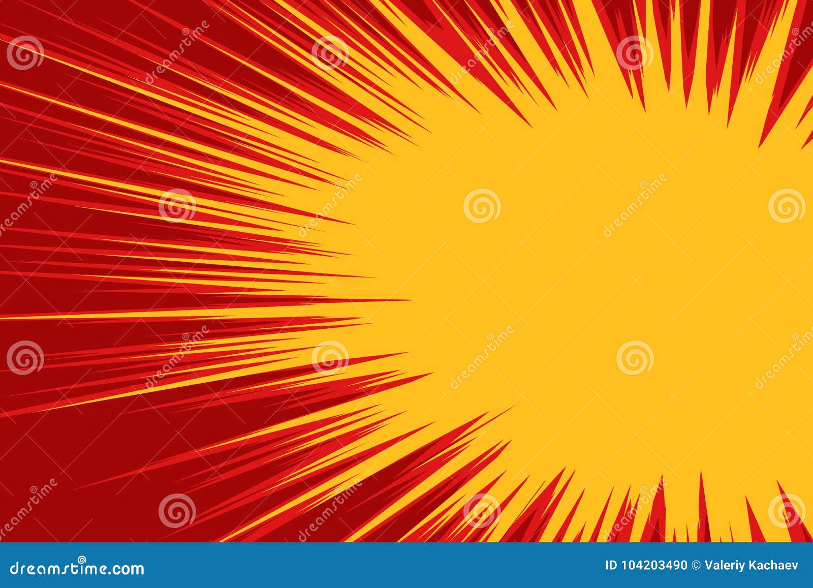 Red yellow explosion comic stock vector. Illustration of cartoon ...