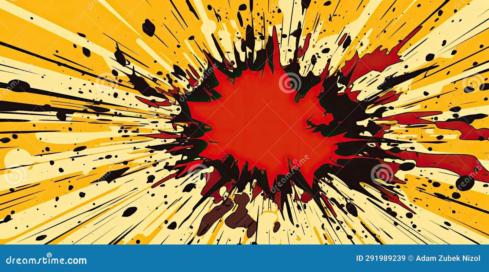 A red and yellow explosion stock illustration. Illustration of ...