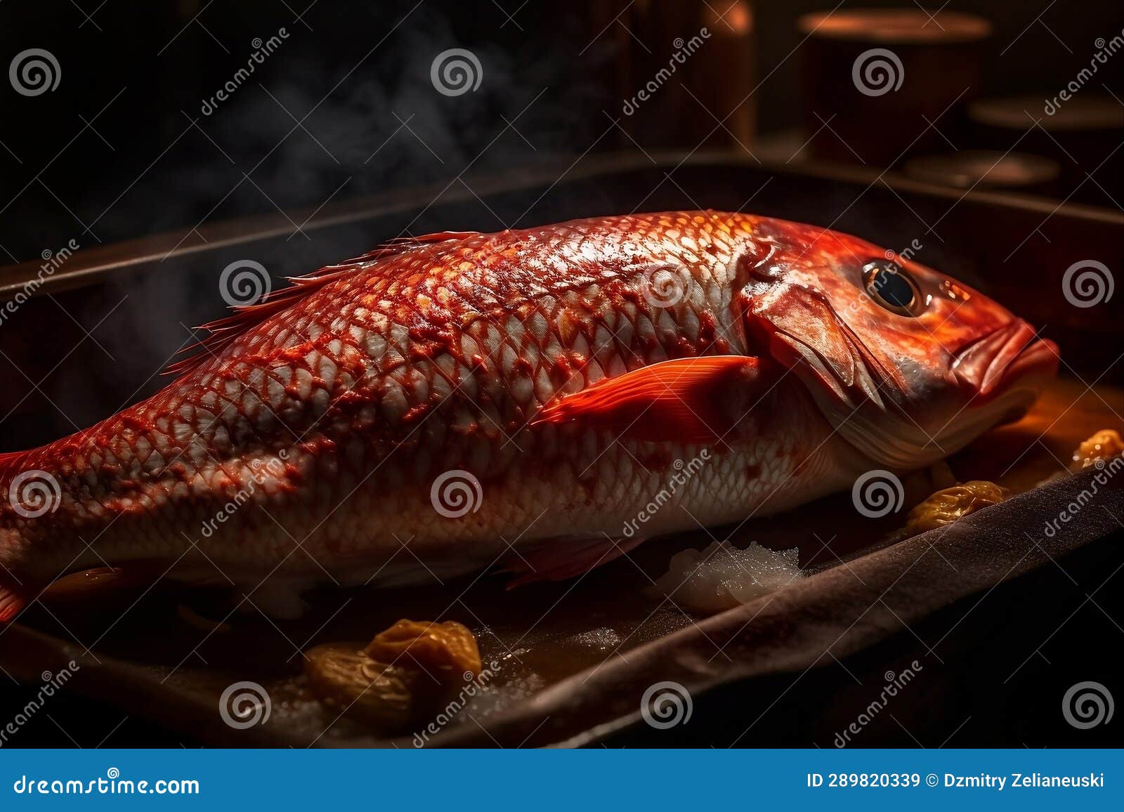 Red and Yellow Fish. Generative AI. Stock Image - Image of animal ...