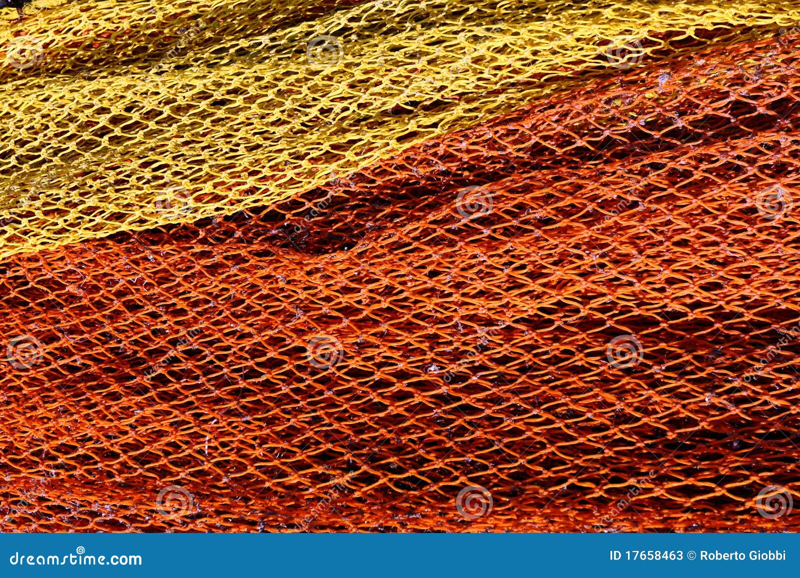 Red and yellow fishnet stock image. Image of color, float - 17658463