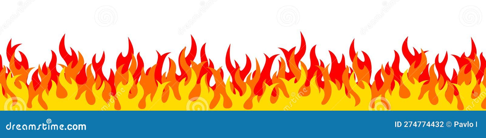 Red Yellow Flame Background. Burning Fire Decoration Element. Fire ...