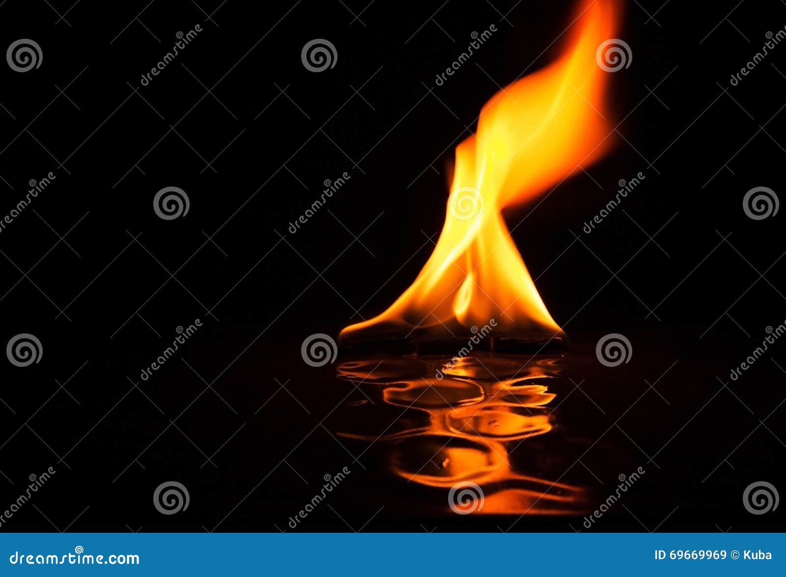 Red and Yellow Flame on a Black Background Stock Image - Image of ...