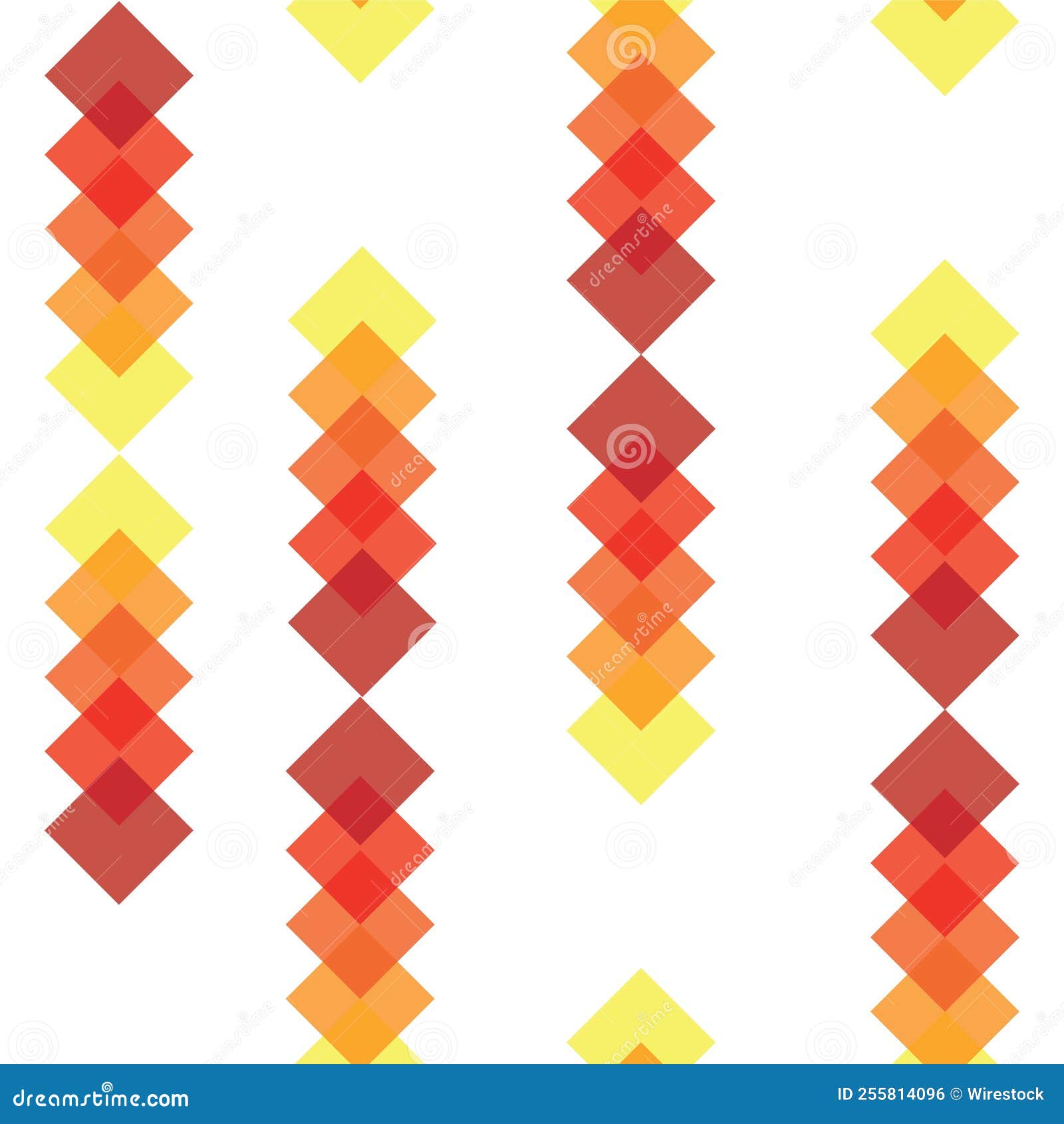 Red and Yellow Gradient Square Patterns in Lines on a White Background ...