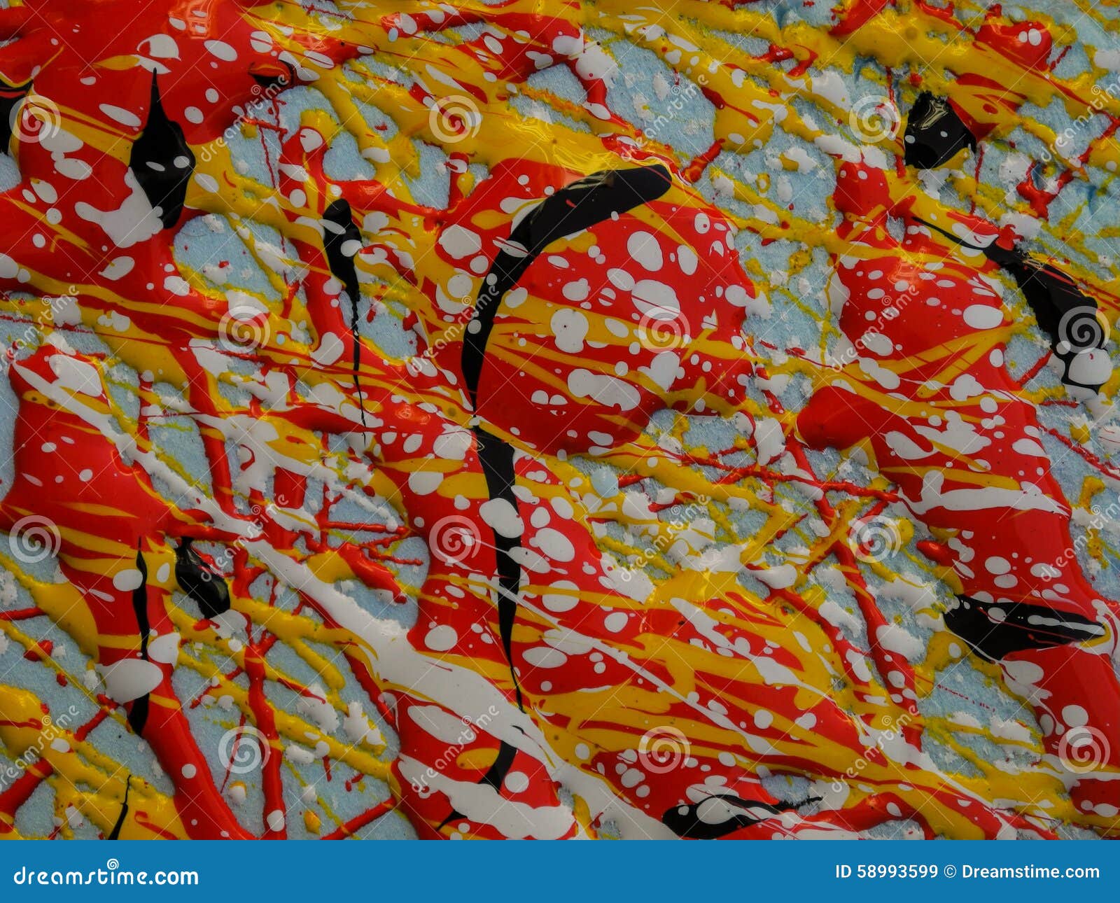 Red, Yellow. Gray Paint Stains Stock Image - Image of painted, effect ...