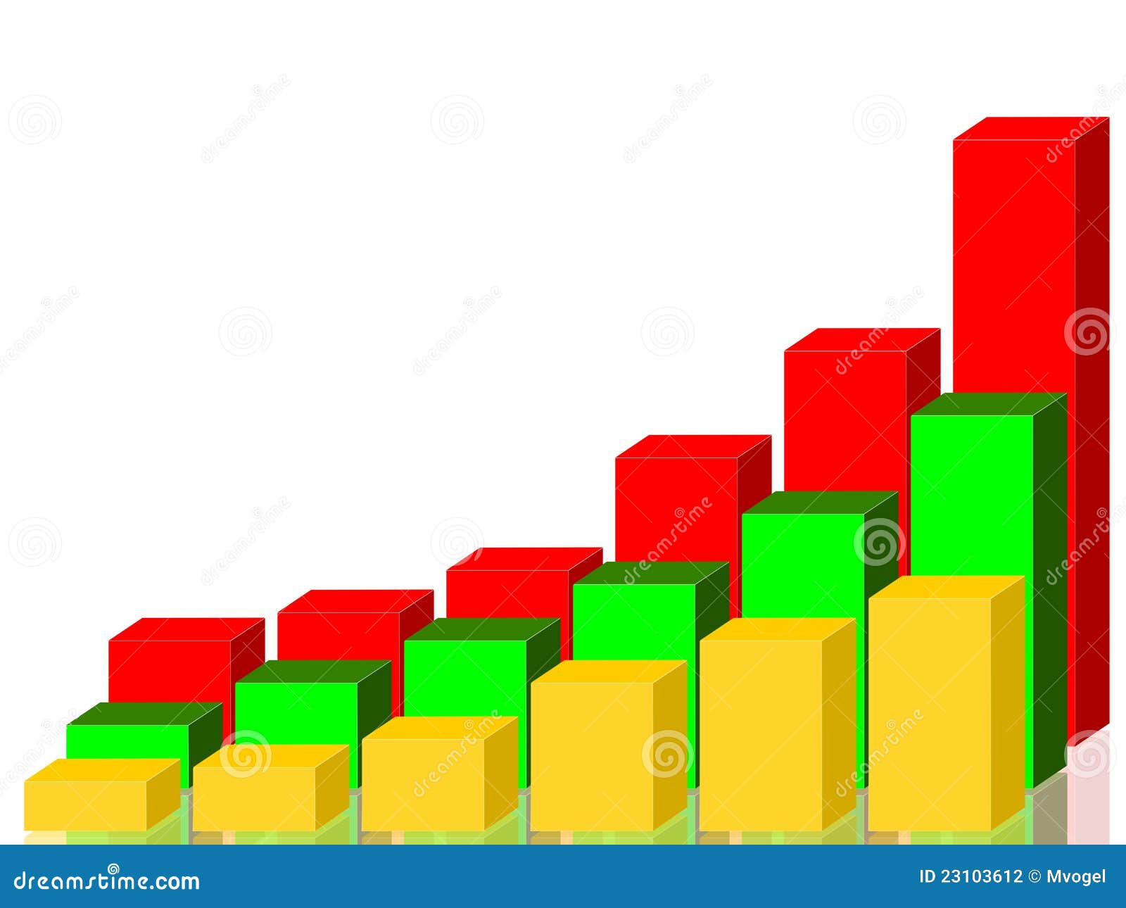 Red Yellow And Green Bar Graph Stock Photo | CartoonDealer.com #23103612