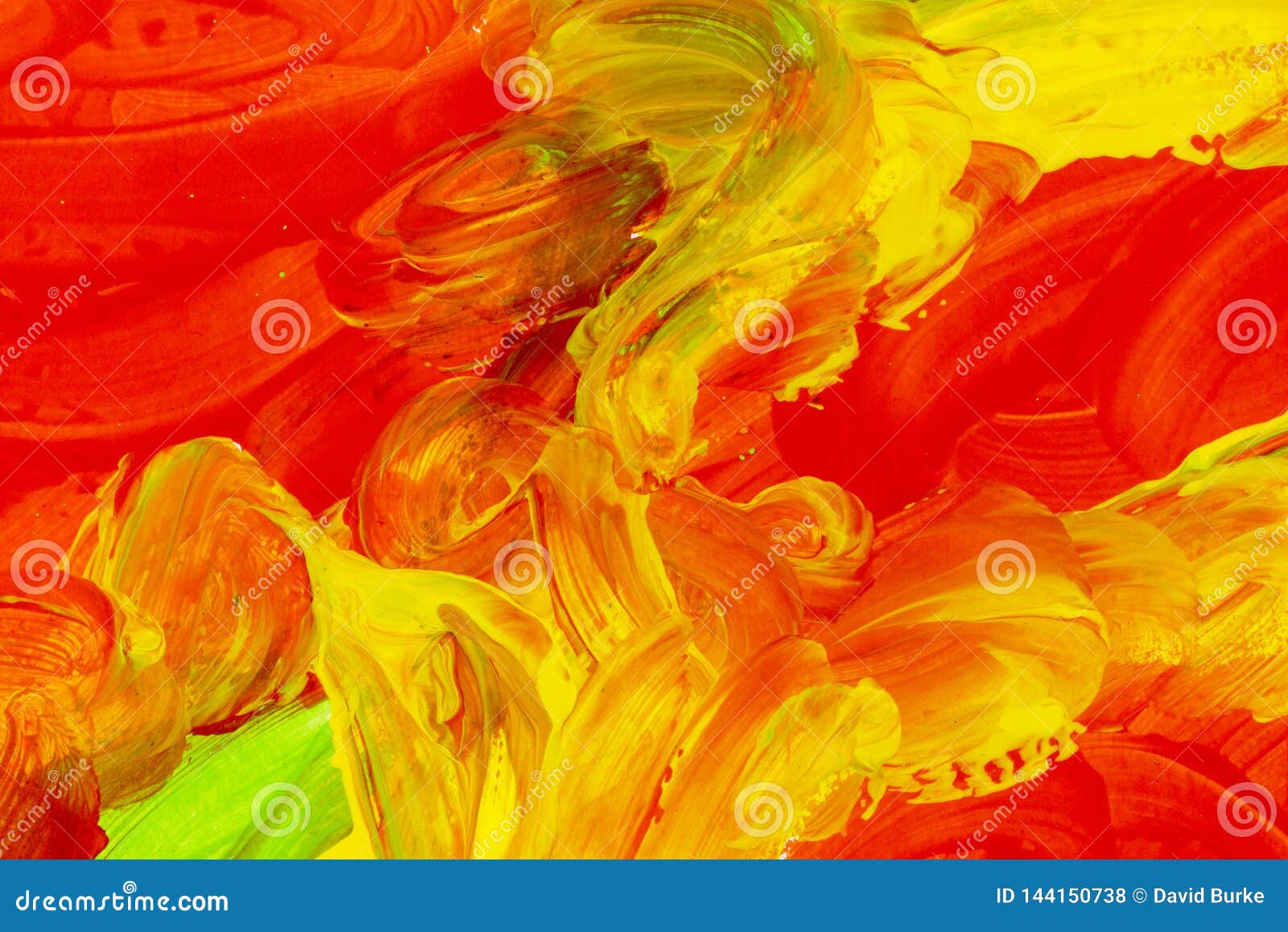 Red Yellow Green Bold Acrylic Paints Background Pattern Stock ...