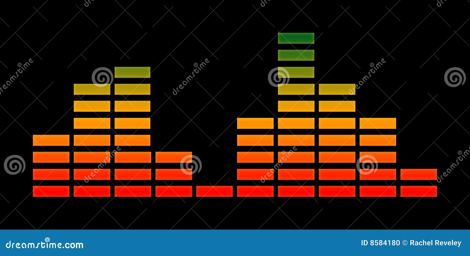 Red, Yellow and Green Equalizer Stock Illustration - Illustration of ...