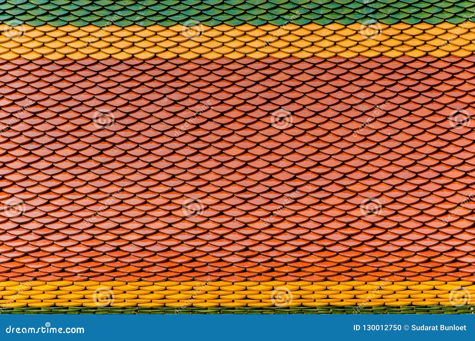 Red-yellow-green Roof Surface, Orange Roof Pattern With Light And ...