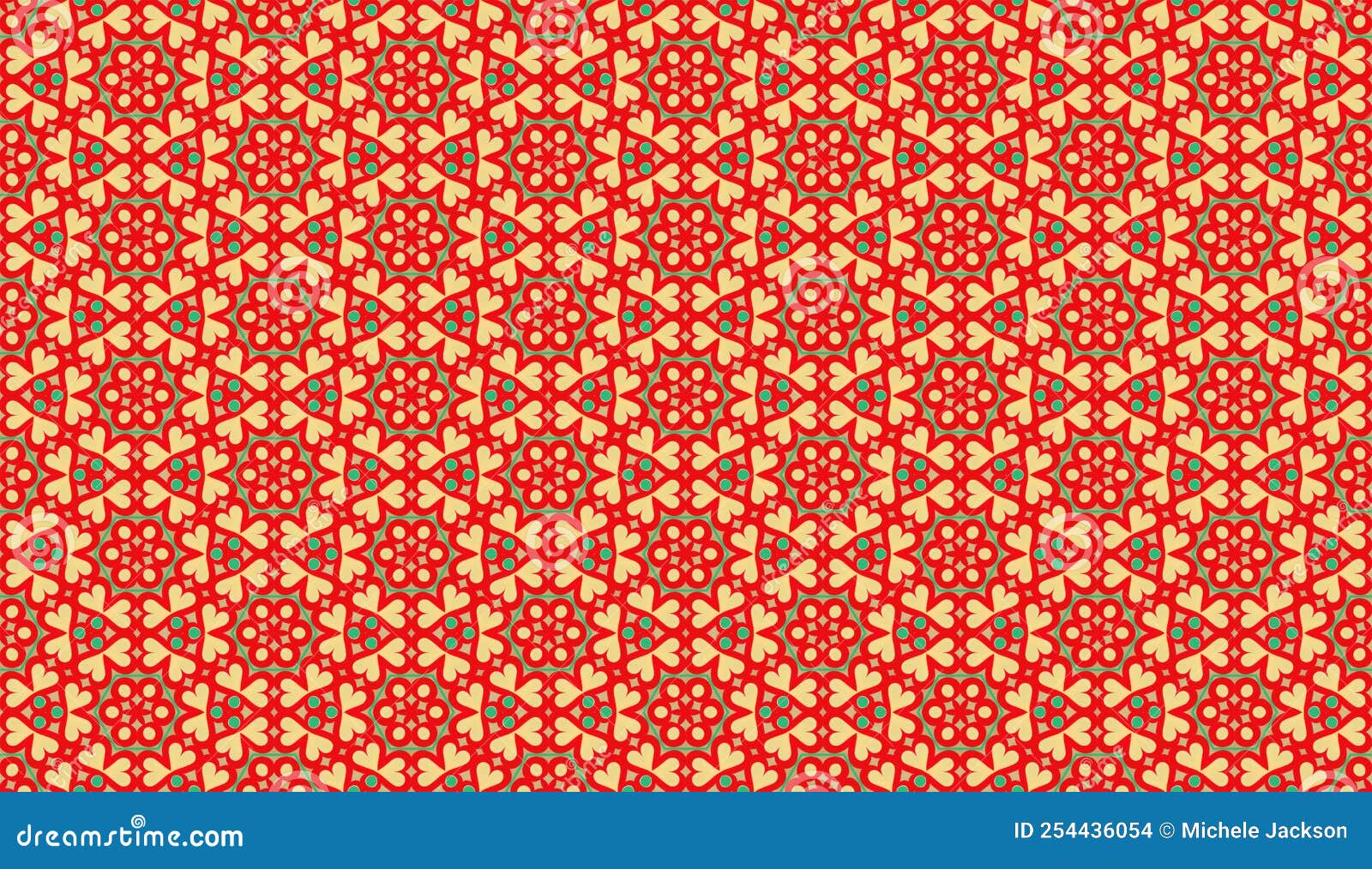 Red Yellow Green Shapes Seamless Repeat Pattern Illustration Stock ...