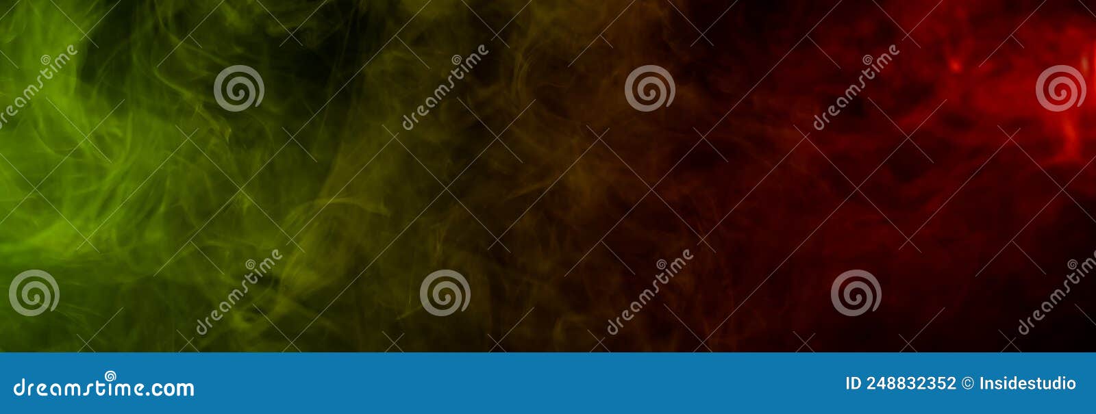 Red Yellow Green Smoke on a Black Background. Stock Photo - Image of ...