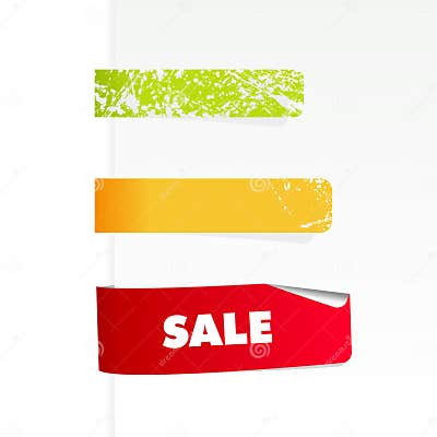 Red, yellow and green tags stock vector. Illustration of badge - 9803725
