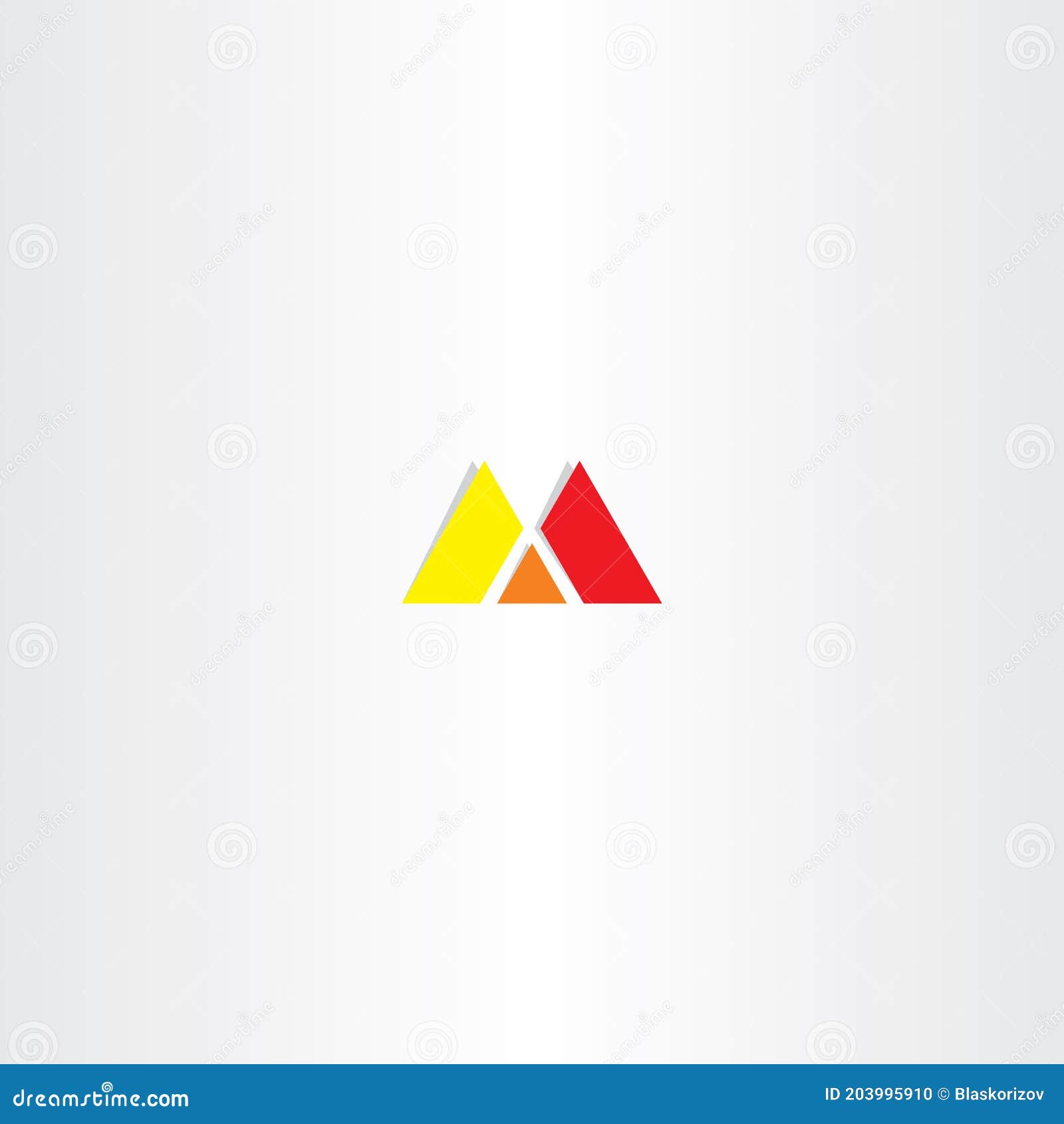 Red Yellow Letter M Logo Sign Stock Vector - Illustration of business ...