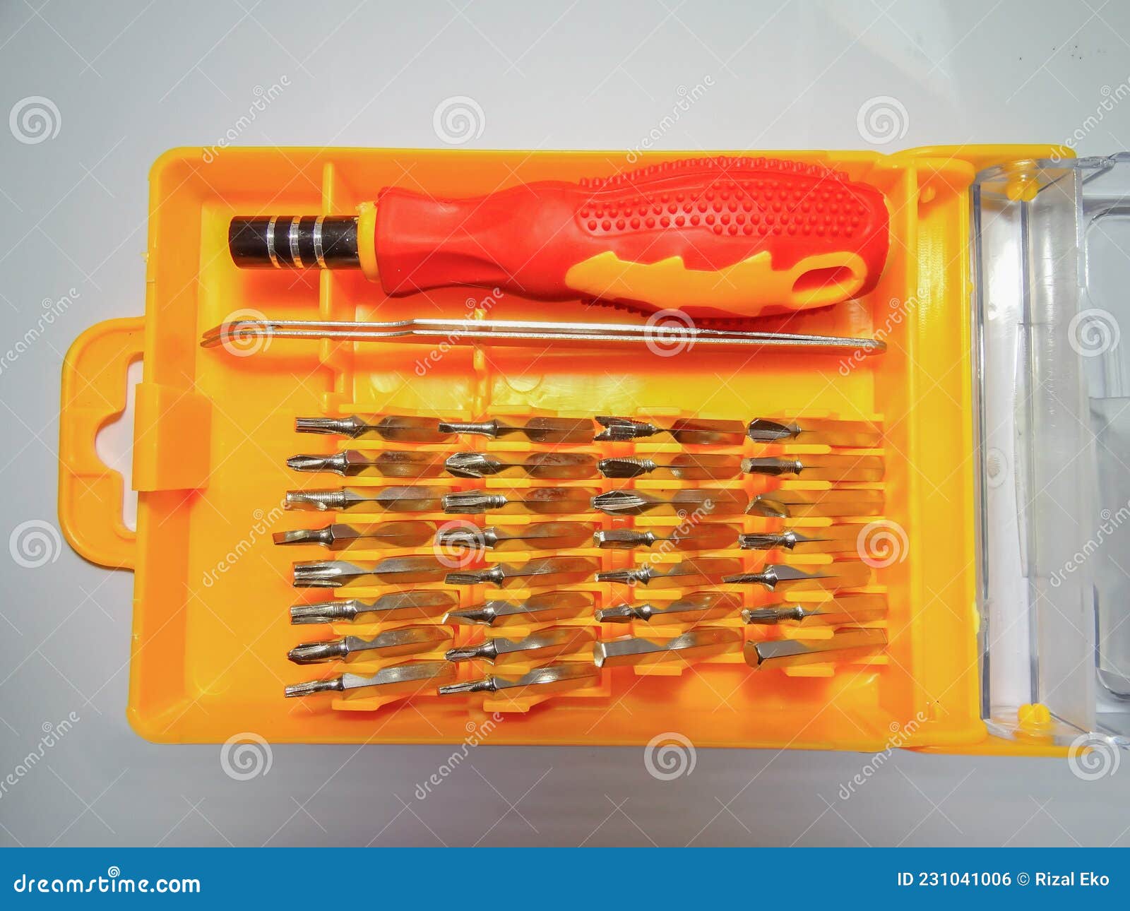 Red Yellow Mini Screwdriver Box Stock Photo - Image of food, snack ...