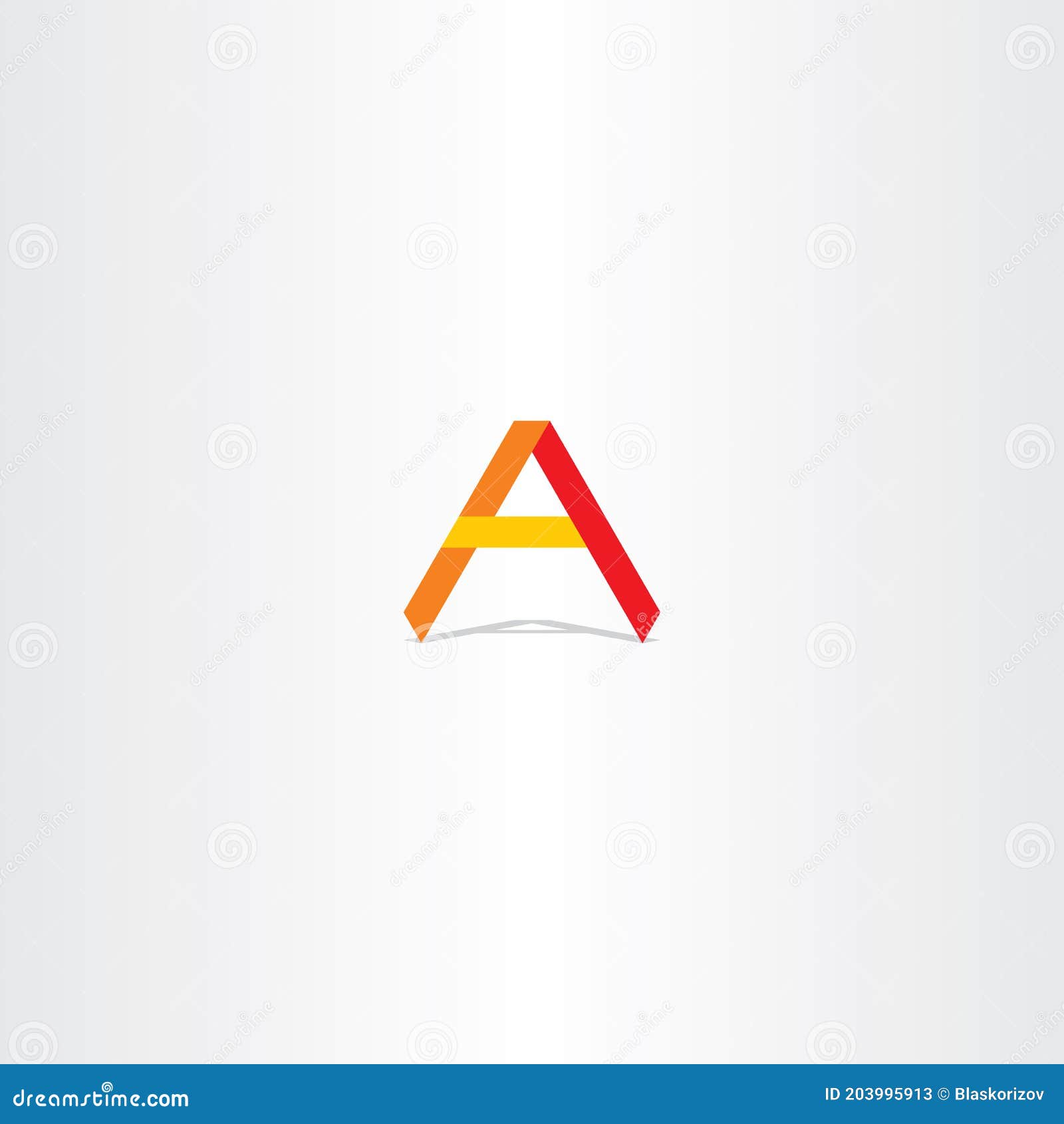 Red Yellow Orange Letter a Logo Icon Stock Vector - Illustration of ...