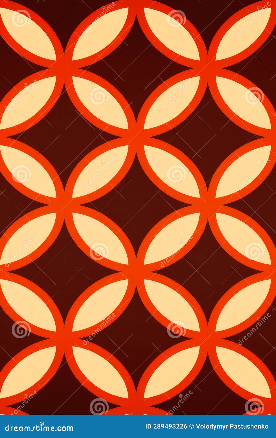 Red and Yellow Pattern with Circles on it S Side. Generative AI Stock ...
