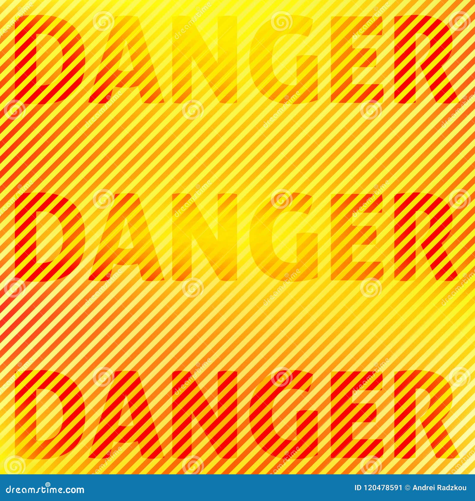 Red and Yellow Pattern with Diagonal Stripes and `Danger` Stock Vector ...