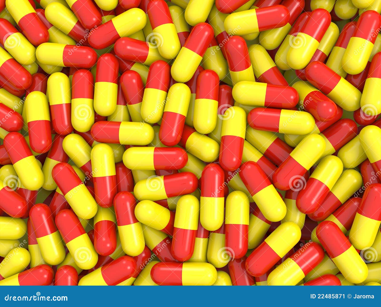 Red and Yellow Pills Background Stock Illustration - Illustration of ...