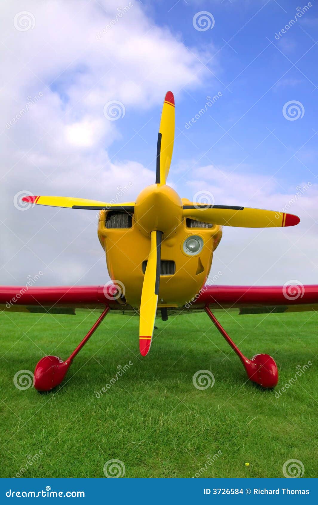 Red and Yellow plane stock photo. Image of aircraft, travel - 3726584