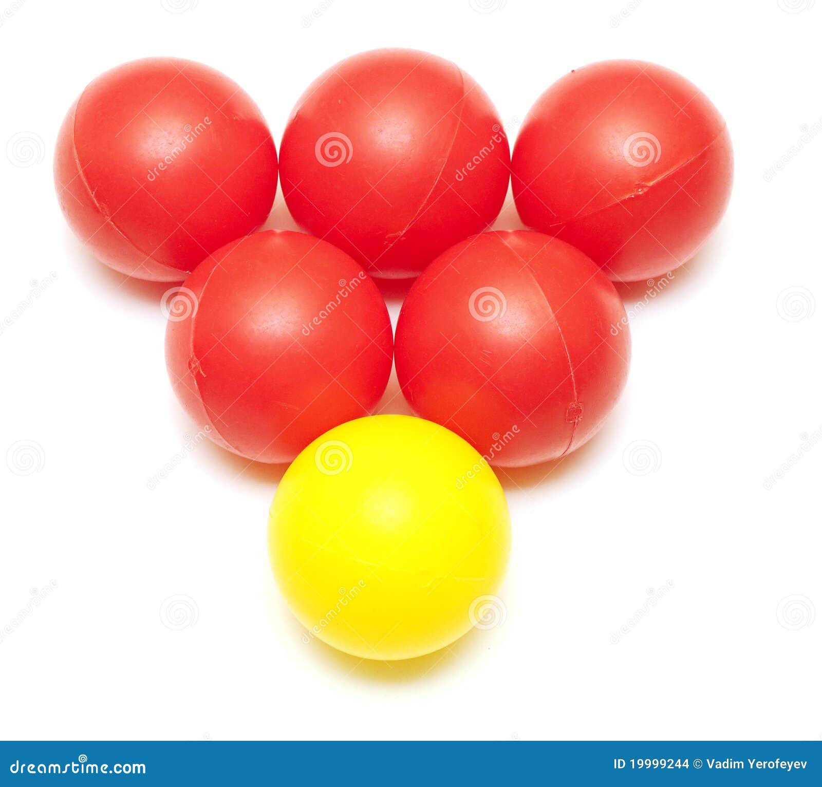 Red and Yellow Plastic Balls Stock Photo - Image of town, small: 19999244