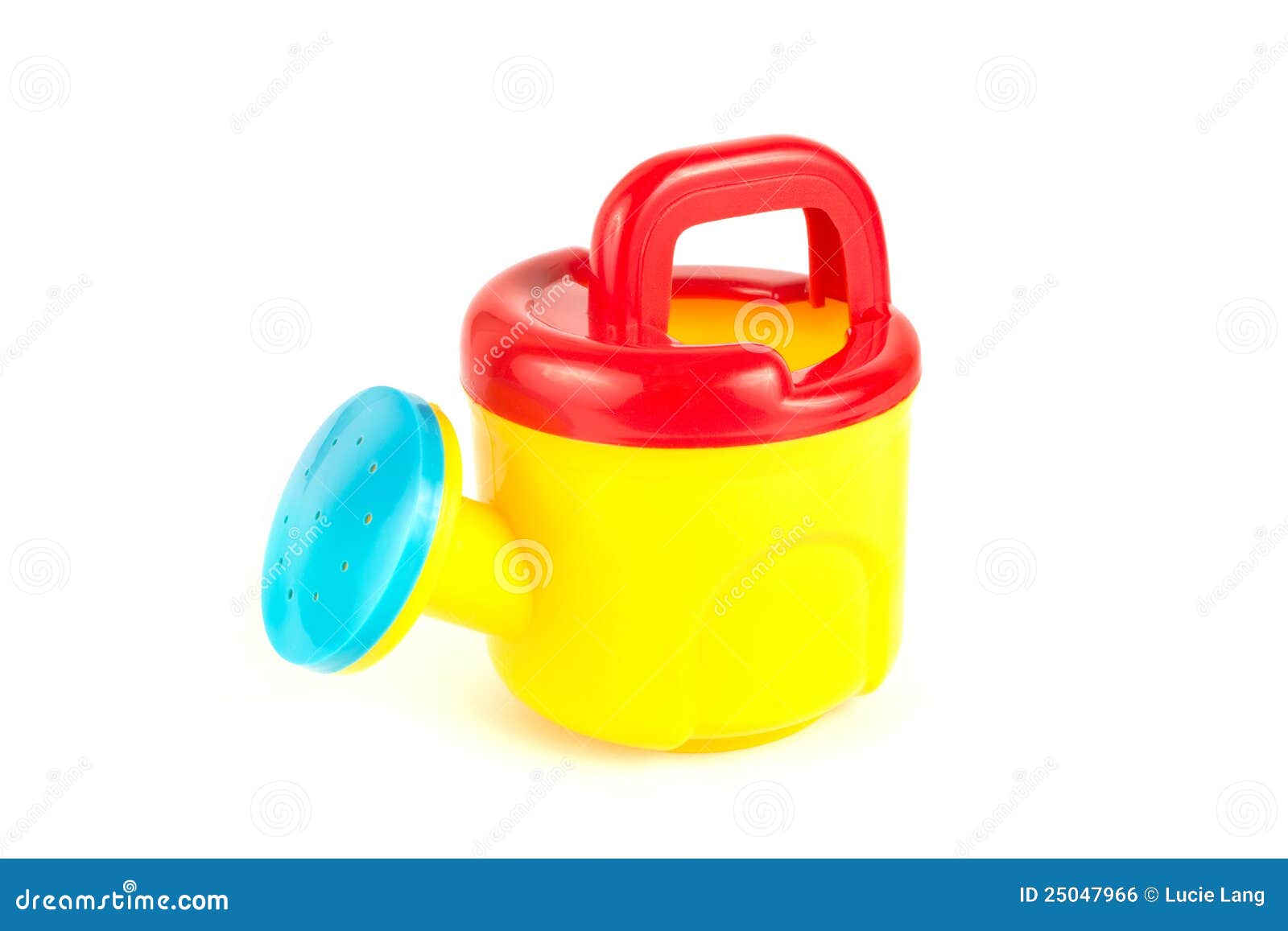 Red and Yellow Plastic Toy Watering Can Stock Photo - Image of plastic ...