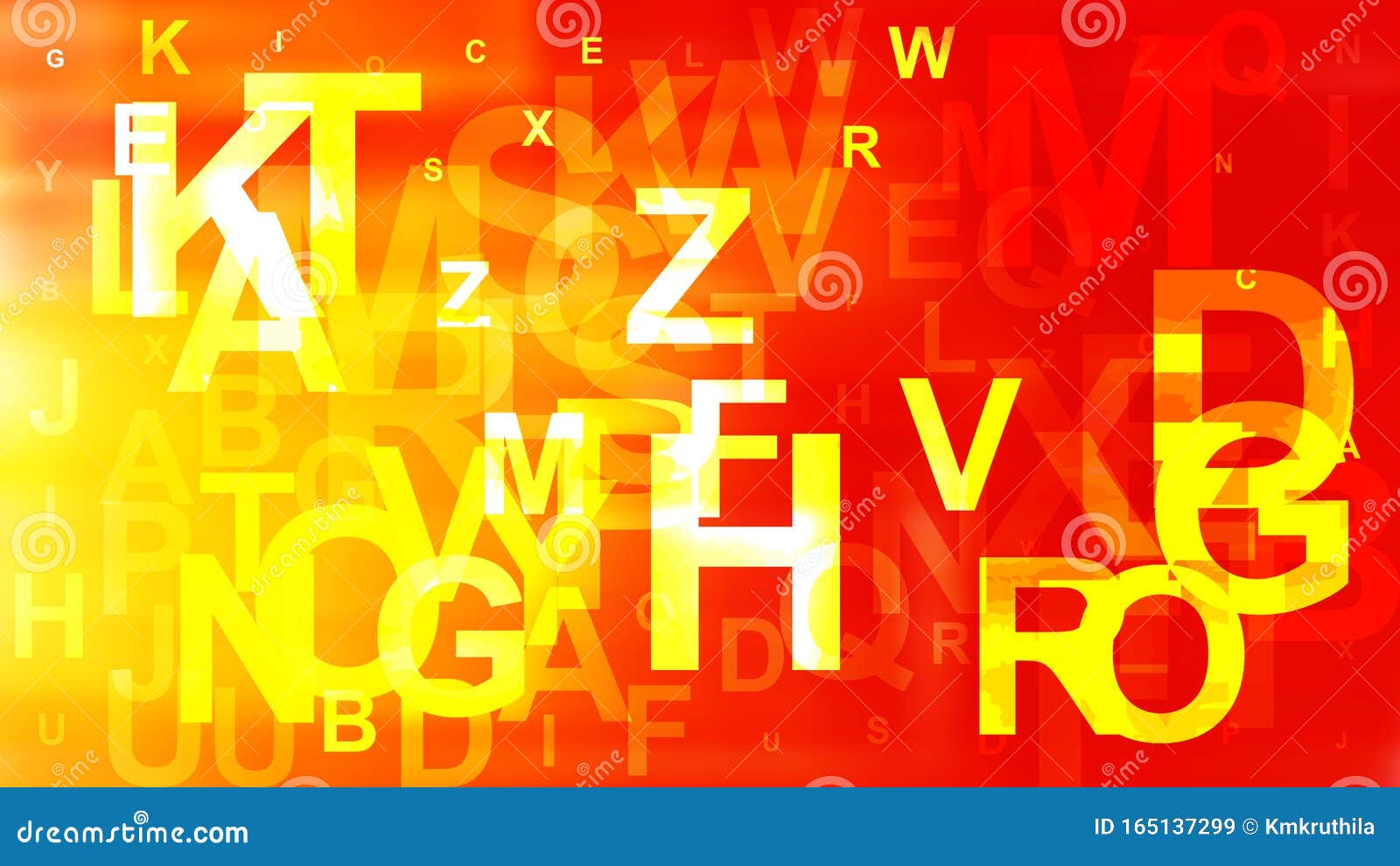 Red and Yellow Random Alphabet Letters Background Stock Vector ...