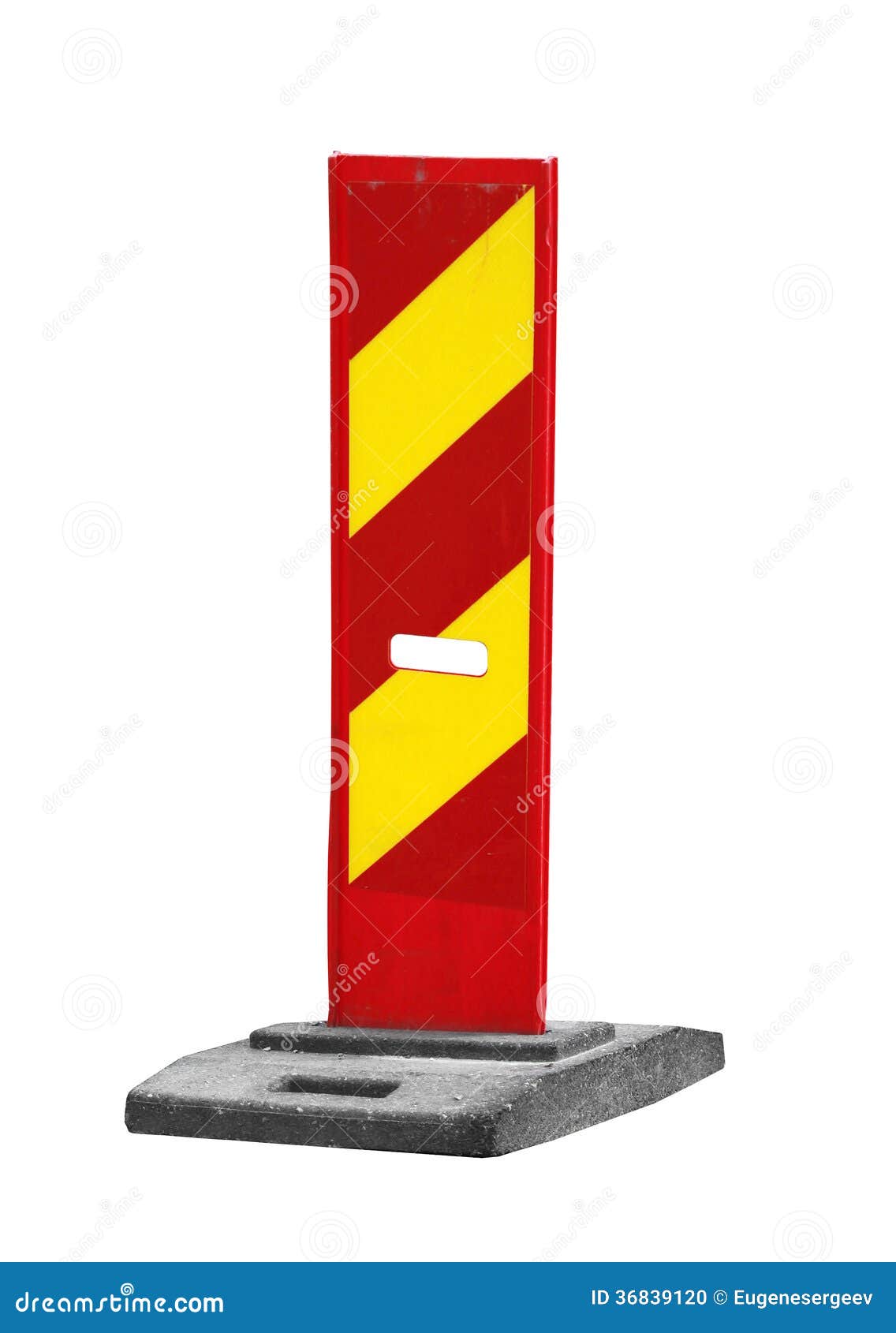 Red and Yellow Road Sign Isolated on White Stock Photo - Image of ...