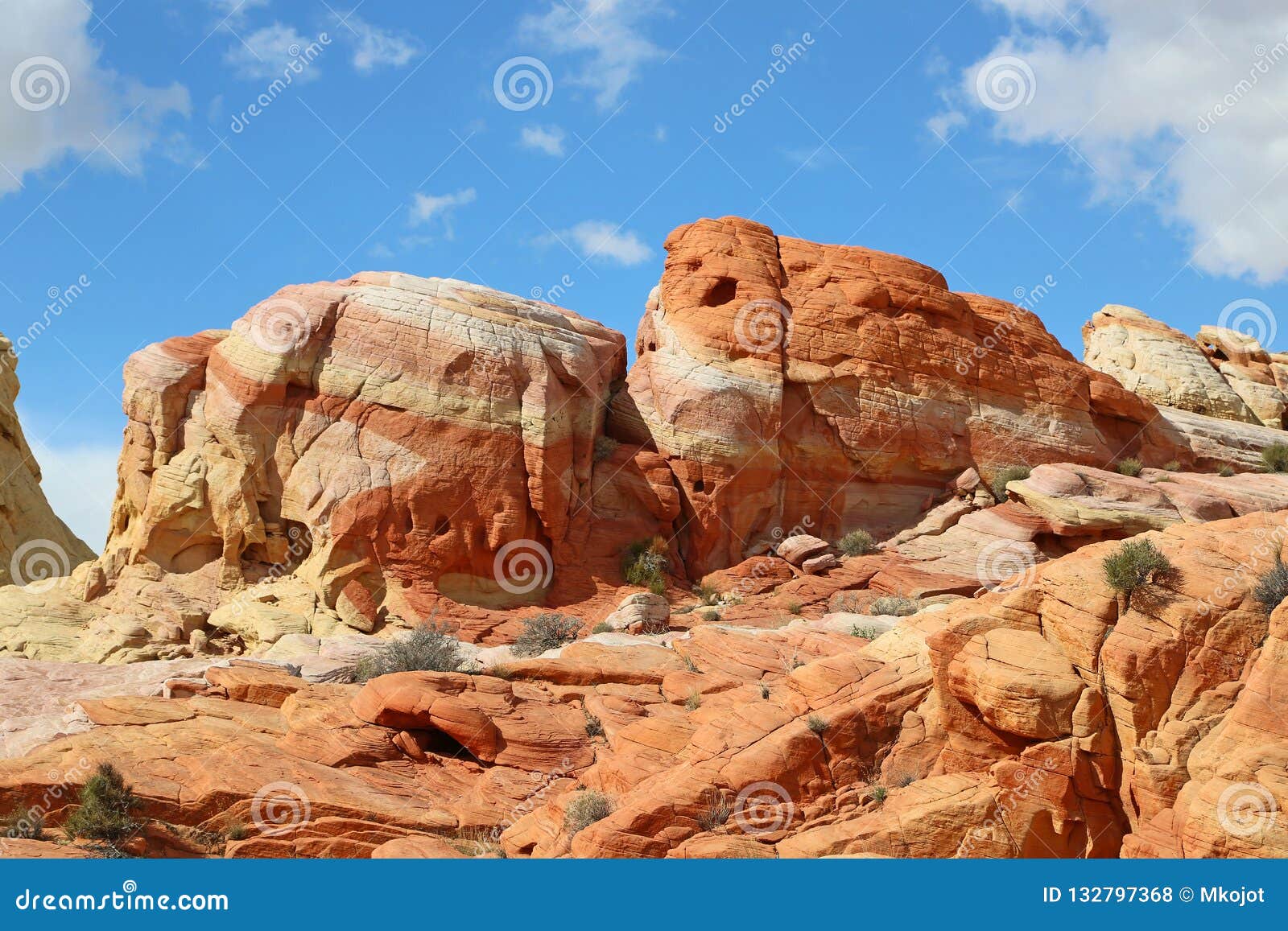 Red Yellow rocks stock photo. Image of trail, canyon - 132797368
