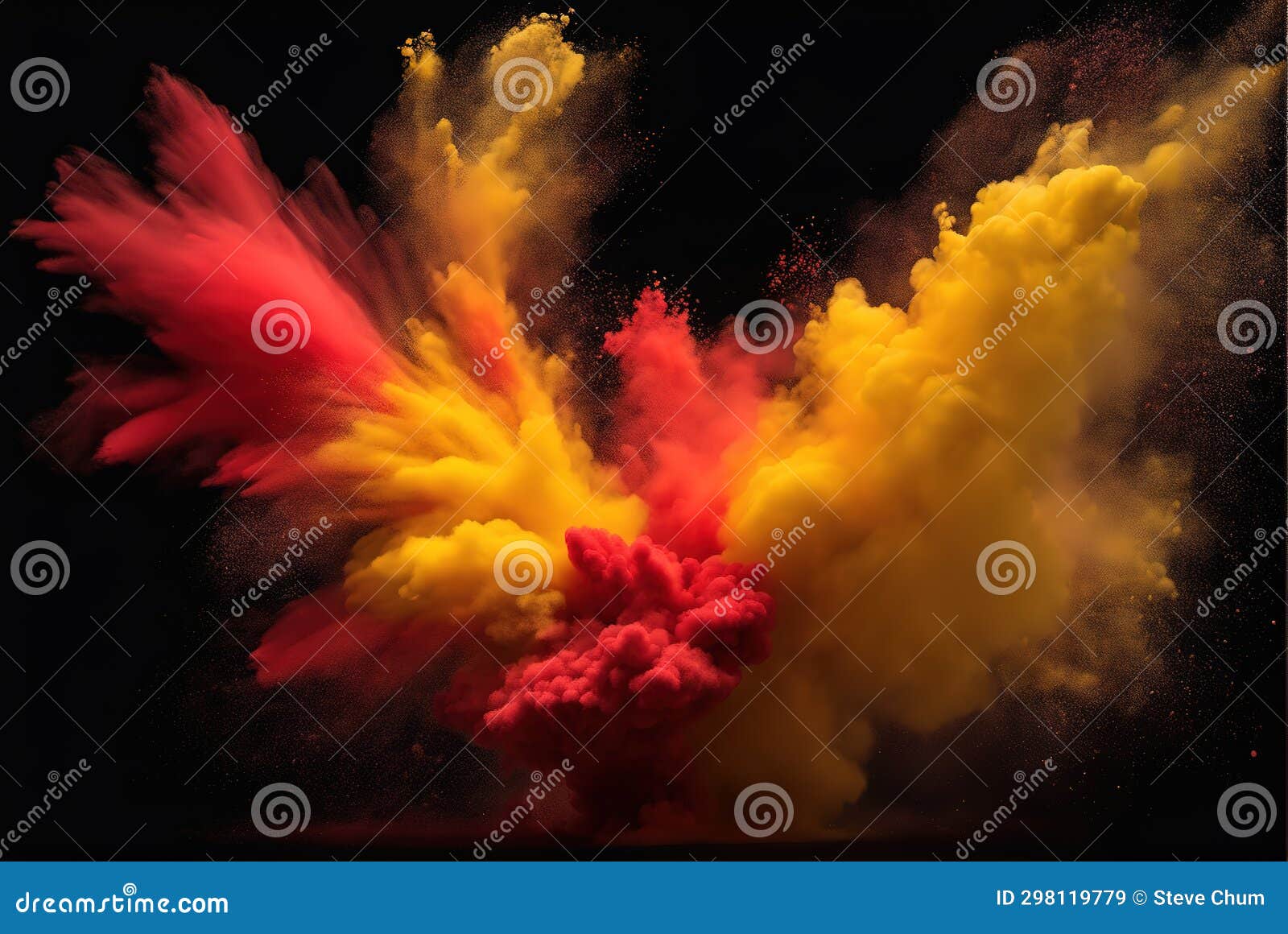 Red and Yellow Smoke Explosion Background Wallpaper Stock Image - Image ...