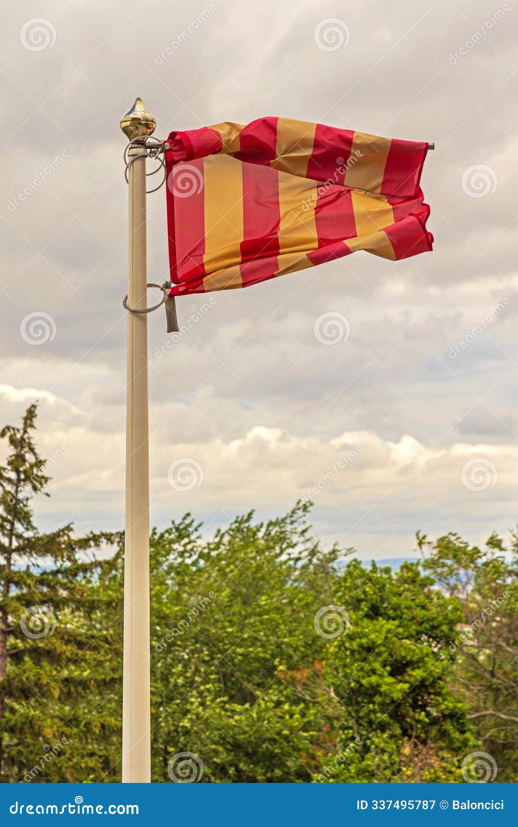 Red Yellow Stripes Flag stock image. Image of flag, color - 337495787