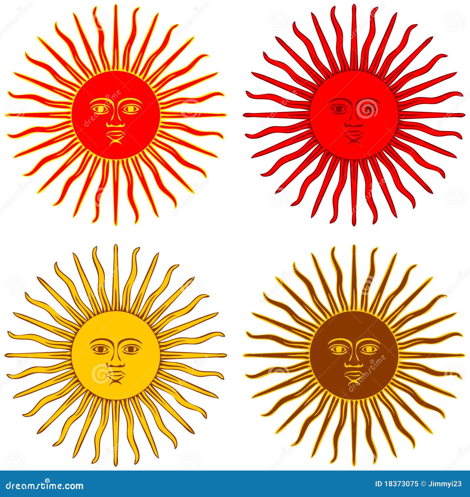 Red and yellow sun stock illustration. Illustration of satellite - 18373075