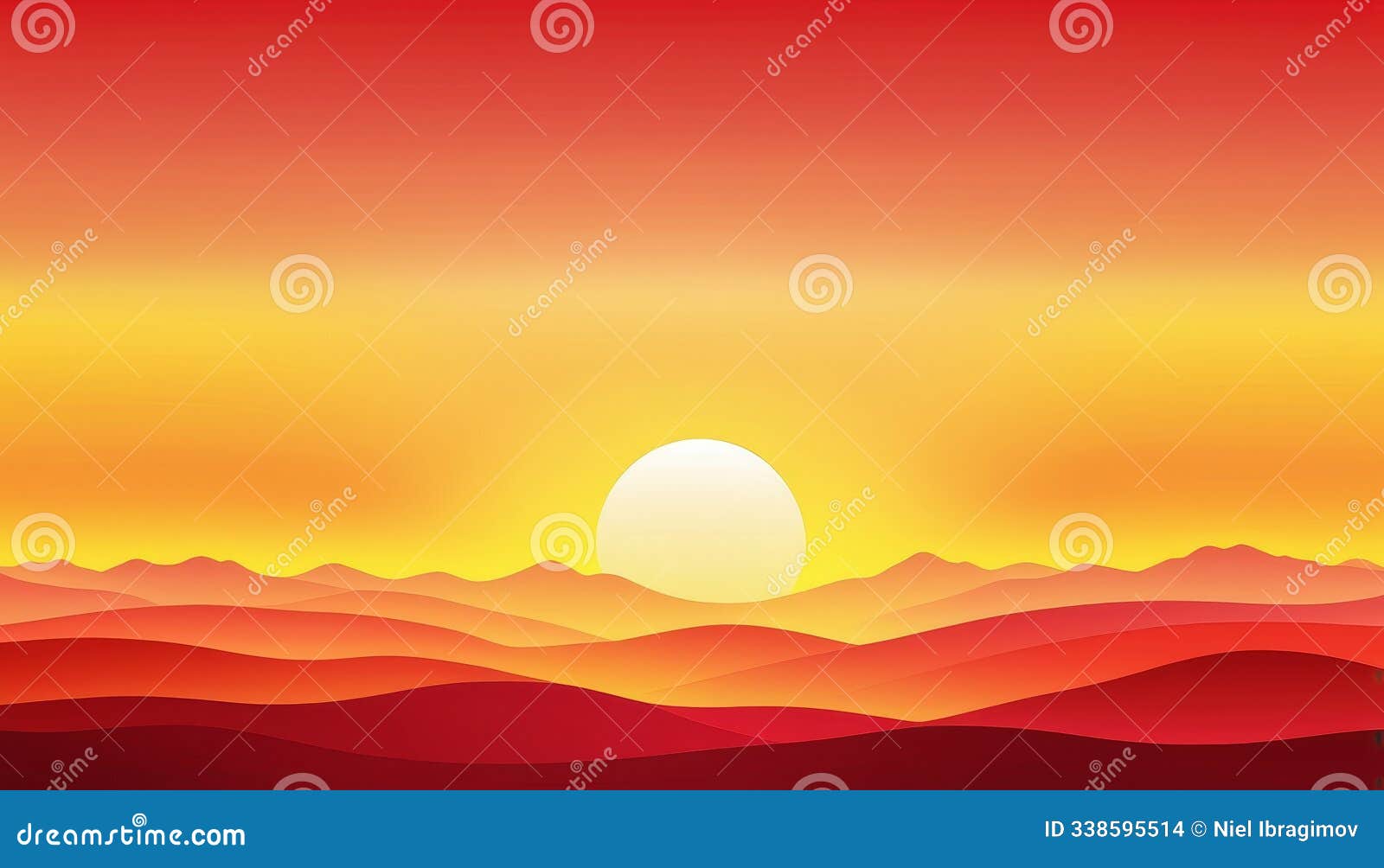 Red and Yellow Sunset Gradient Background with Blurred Ombre Effect ...