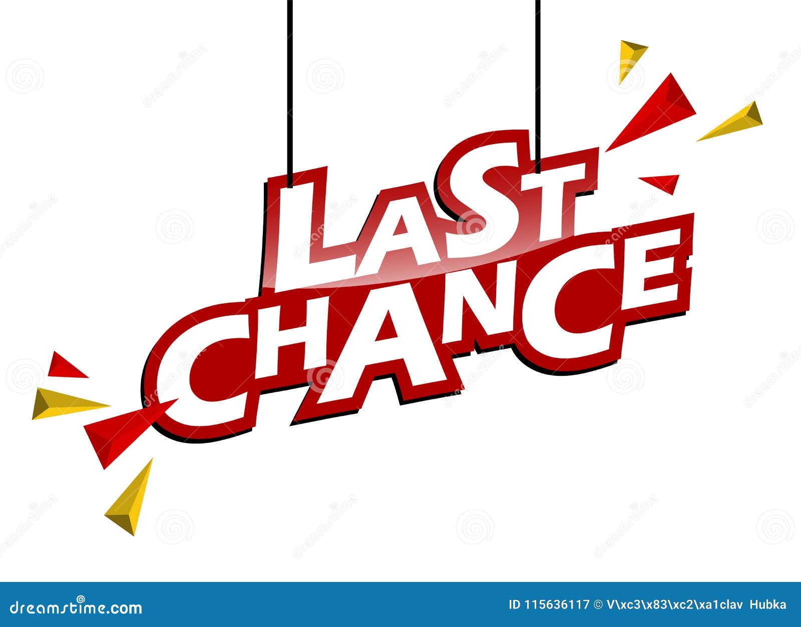 Red and Yellow Tag Last Chance Stock Vector - Illustration of luck ...