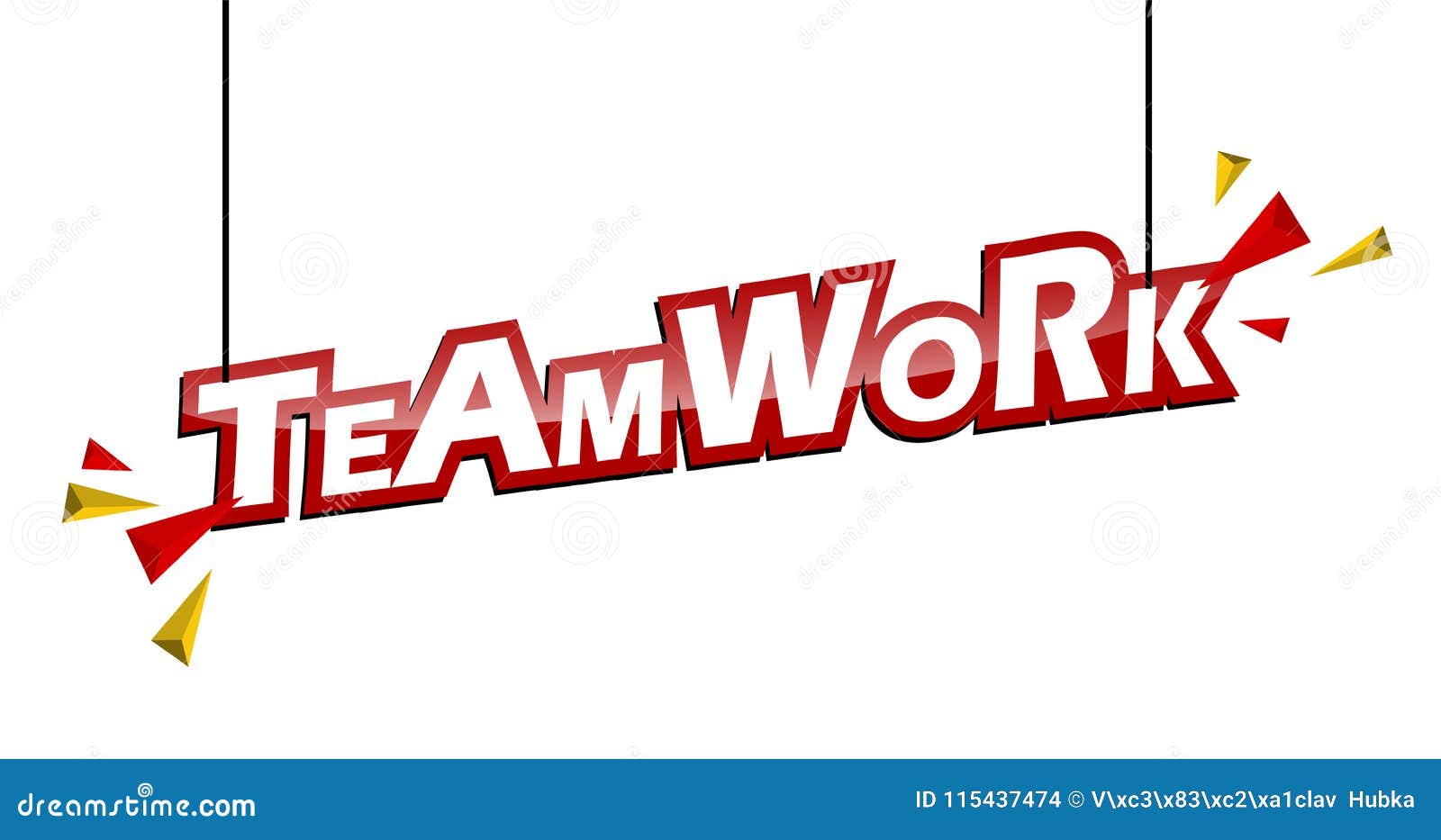 Red and Yellow Tag Teamwork Stock Vector - Illustration of connection ...