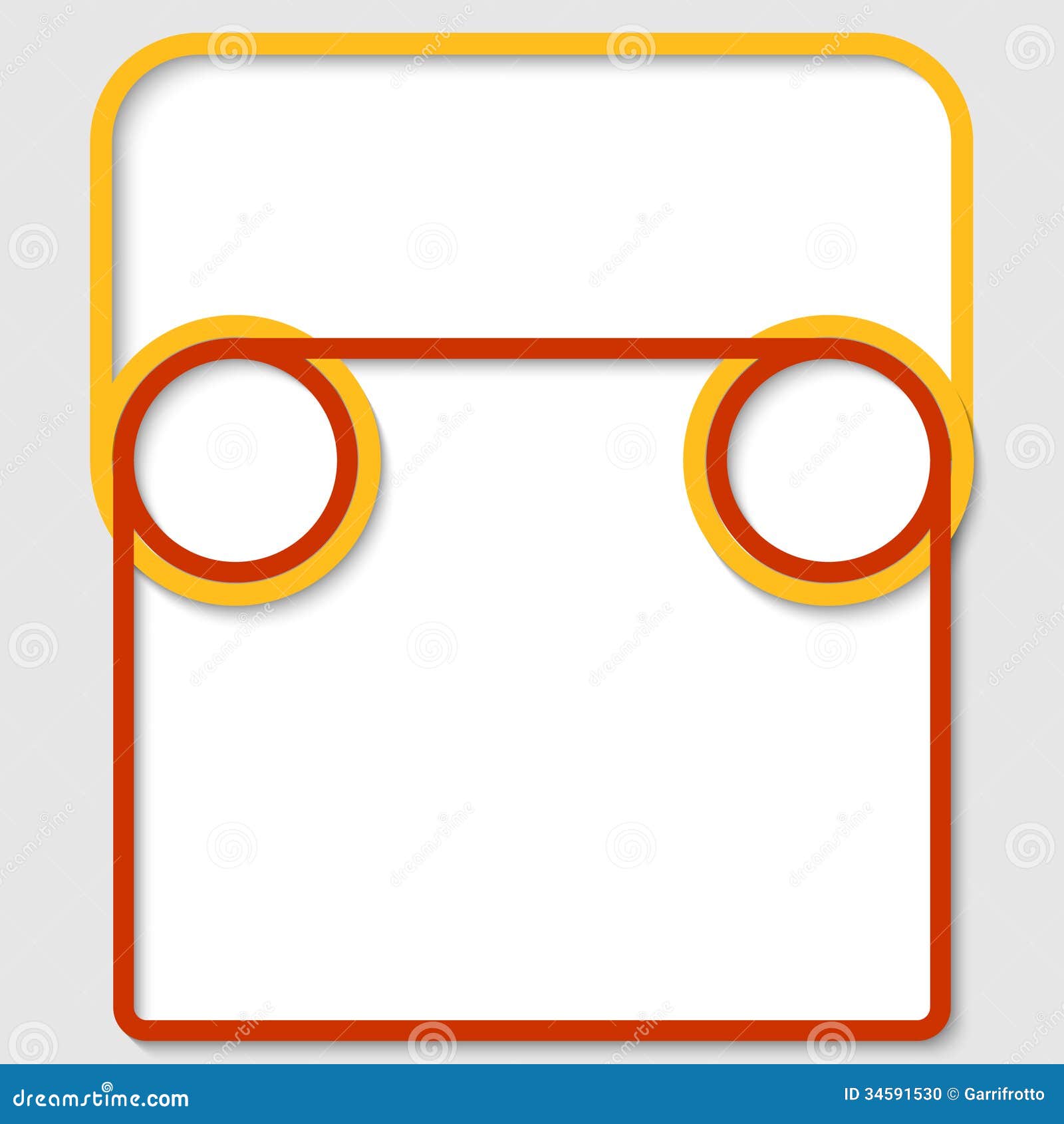 Red and yellow text frames stock vector. Illustration of cover - 34591530